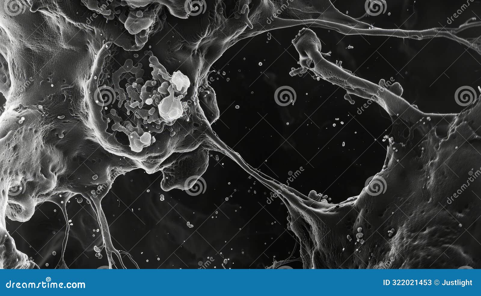 An Electron Micrograph Image Reveals The Microscopic Structure Of A ...