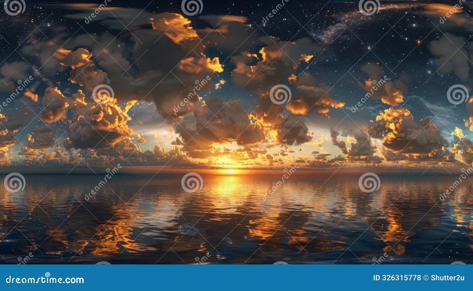 Highresolution HDRI Map for Equirectangular Projection at Sunrise ...