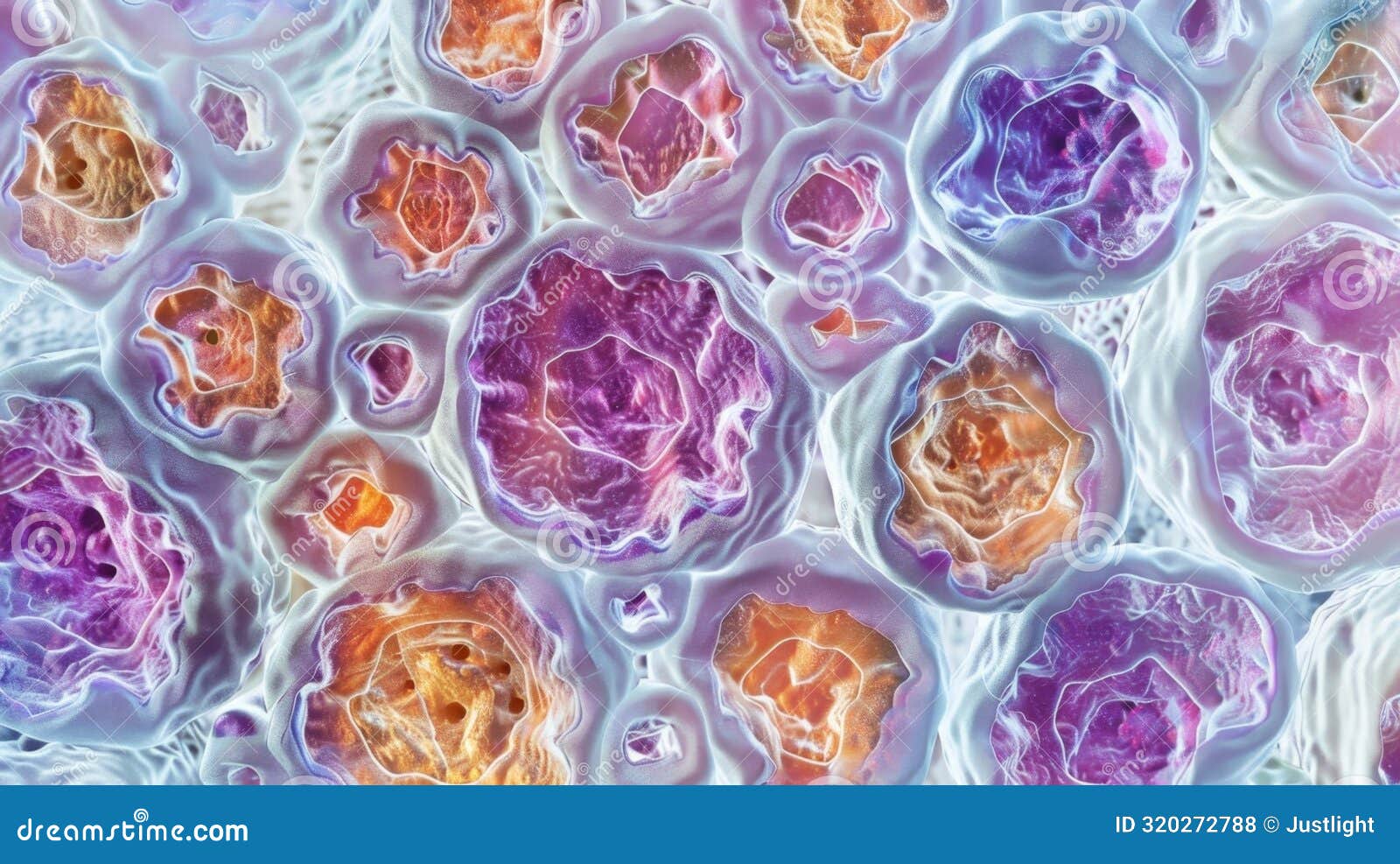 Highresolution Image of Adipose Cells in Crosssection Showcasing Their ...