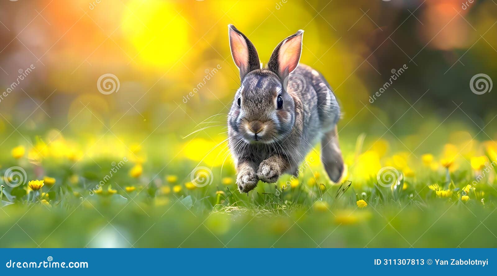 Highresolution Image Featuring A Bunny Hopping In A Clos. Concept ...