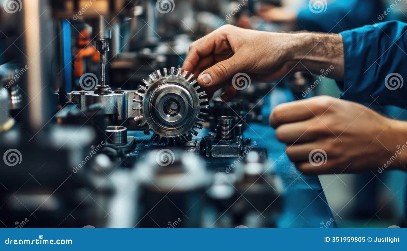A Highresolution Image of Hands Assembling Parts on a Production Line ...