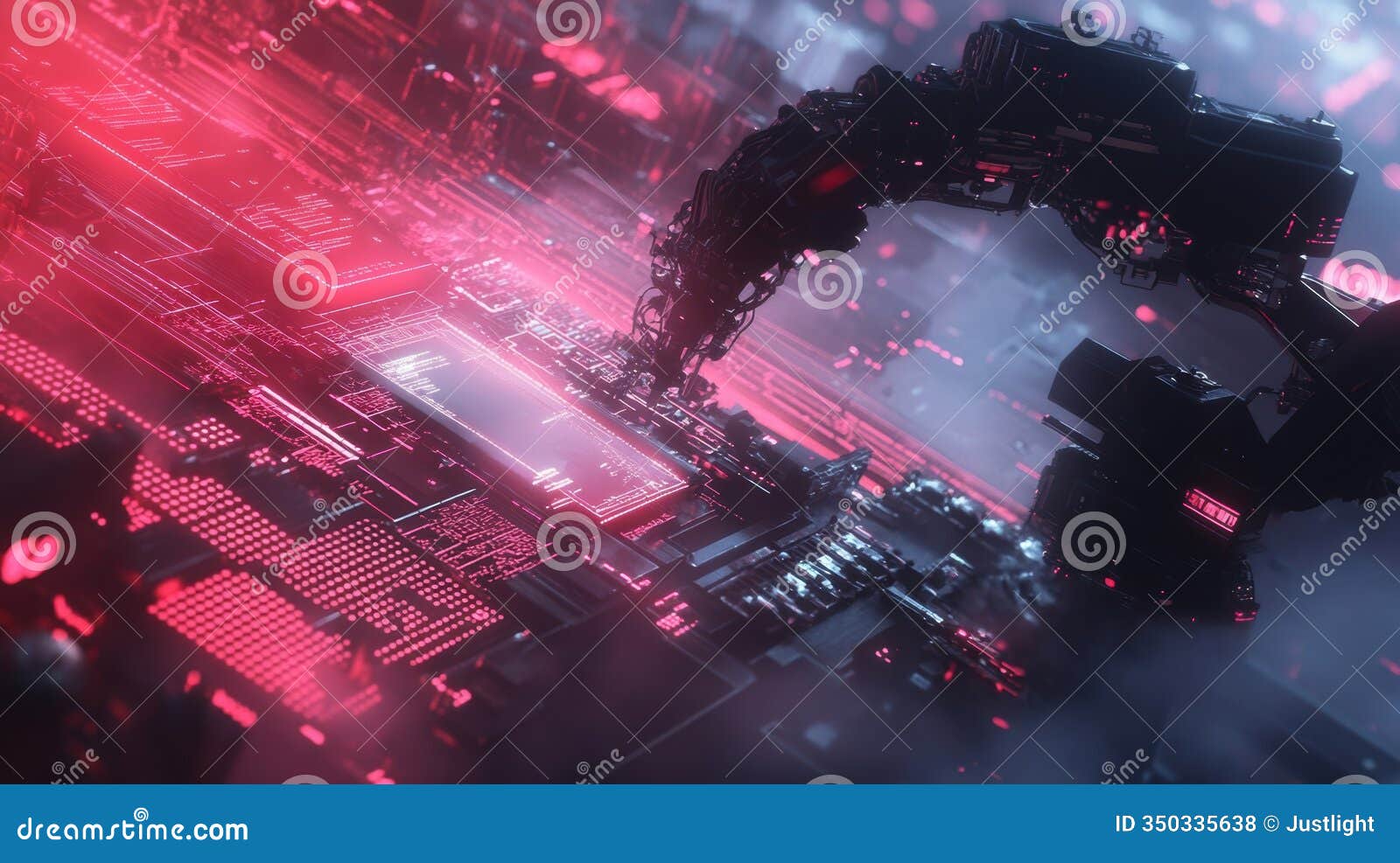 A Highresolution Image Of A Robotic Arm Meticulously Assembling ...