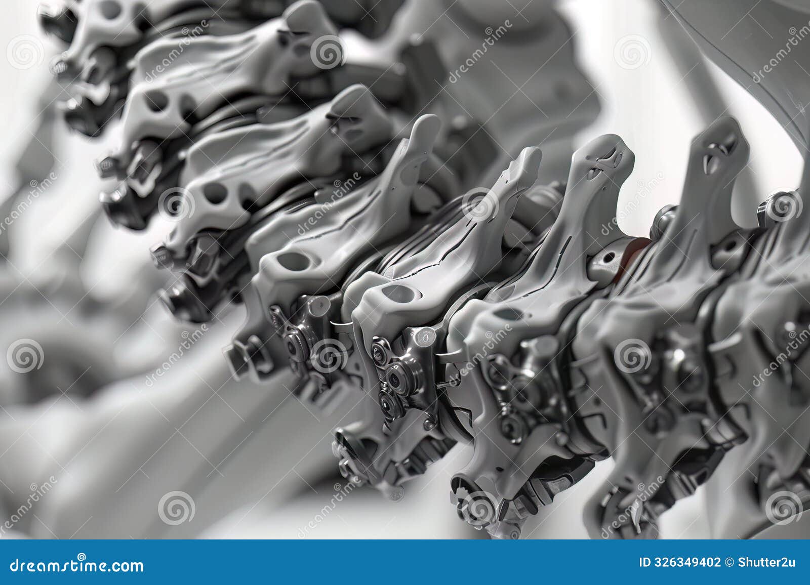 Highresolution Image of a Robotic Spine with Flexible Vertebrae ...