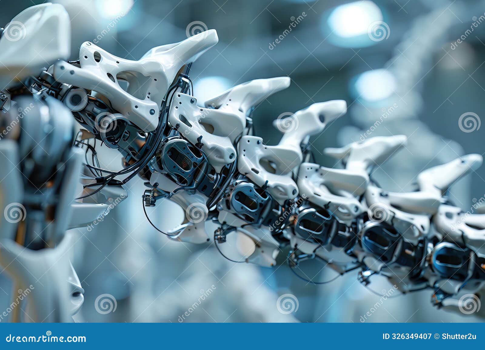 Highresolution Image of a Robotic Spine with Flexible Vertebrae ...