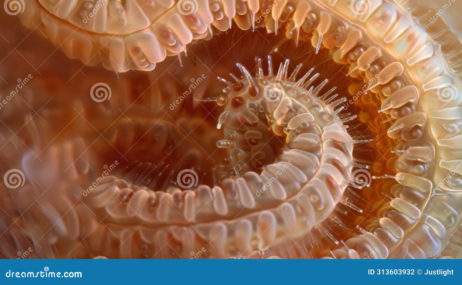 A Highresolution Image of a Tapeworm Taken from Inside a Pigs Intestine ...