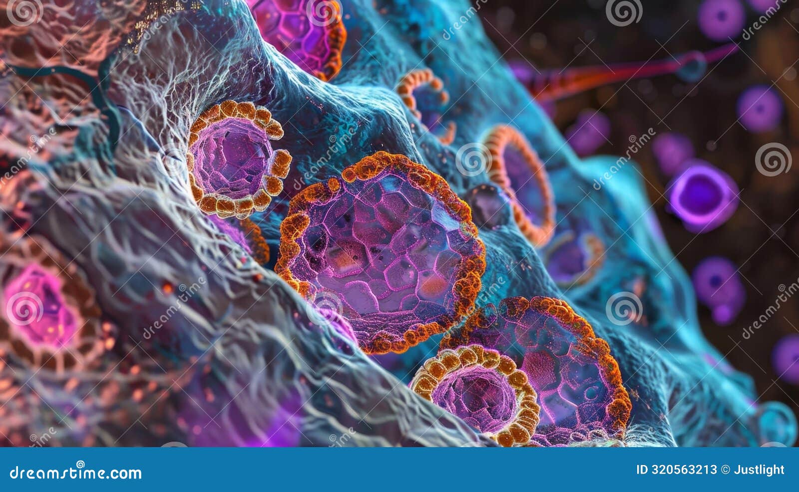 Highresolution Microscopy Image of Lymphocytes Binding and Migrating ...