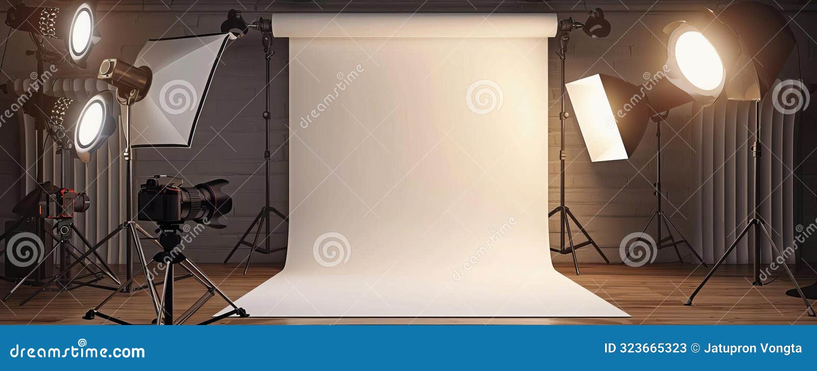 Highresolution Mockup of a Photography Studio Setup, with Professional ...