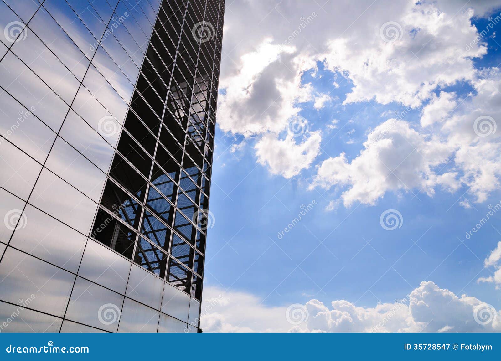 Highrise Building and Blue Sky Stock Image - Image of center, steel ...