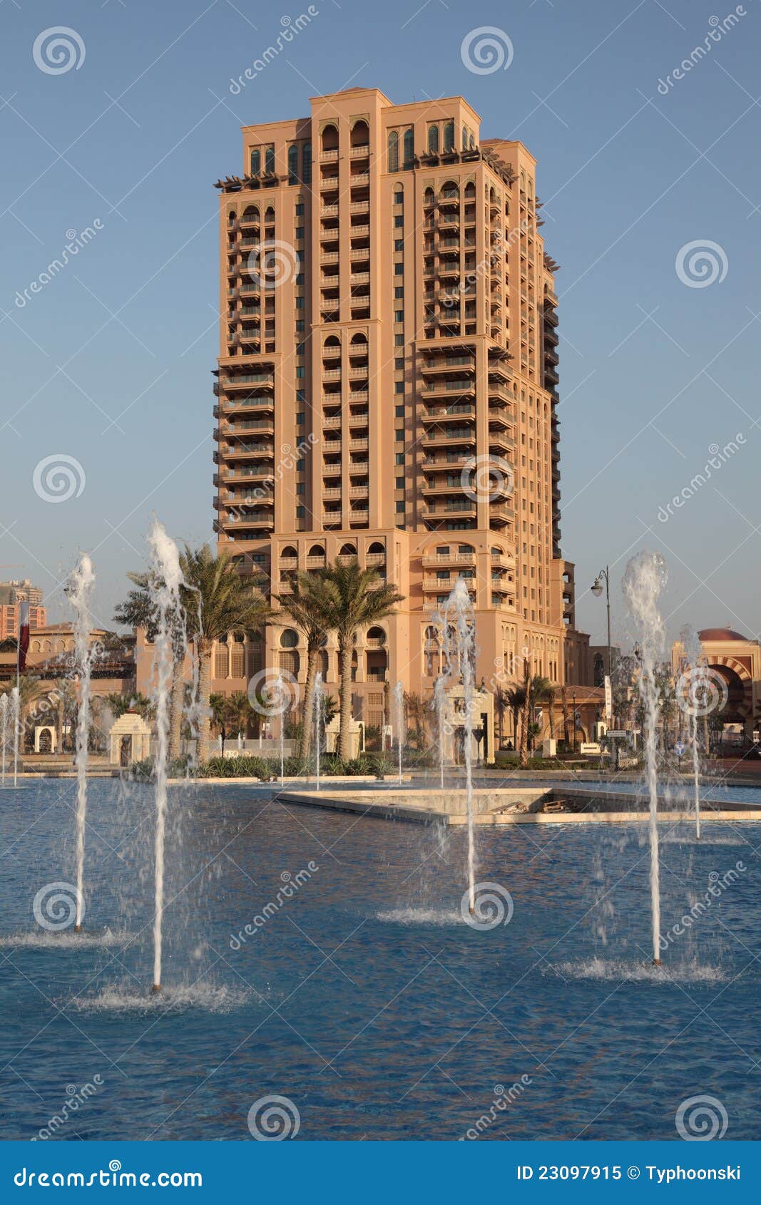 Highrise building in Doha stock image. Image of arabia - 23097915