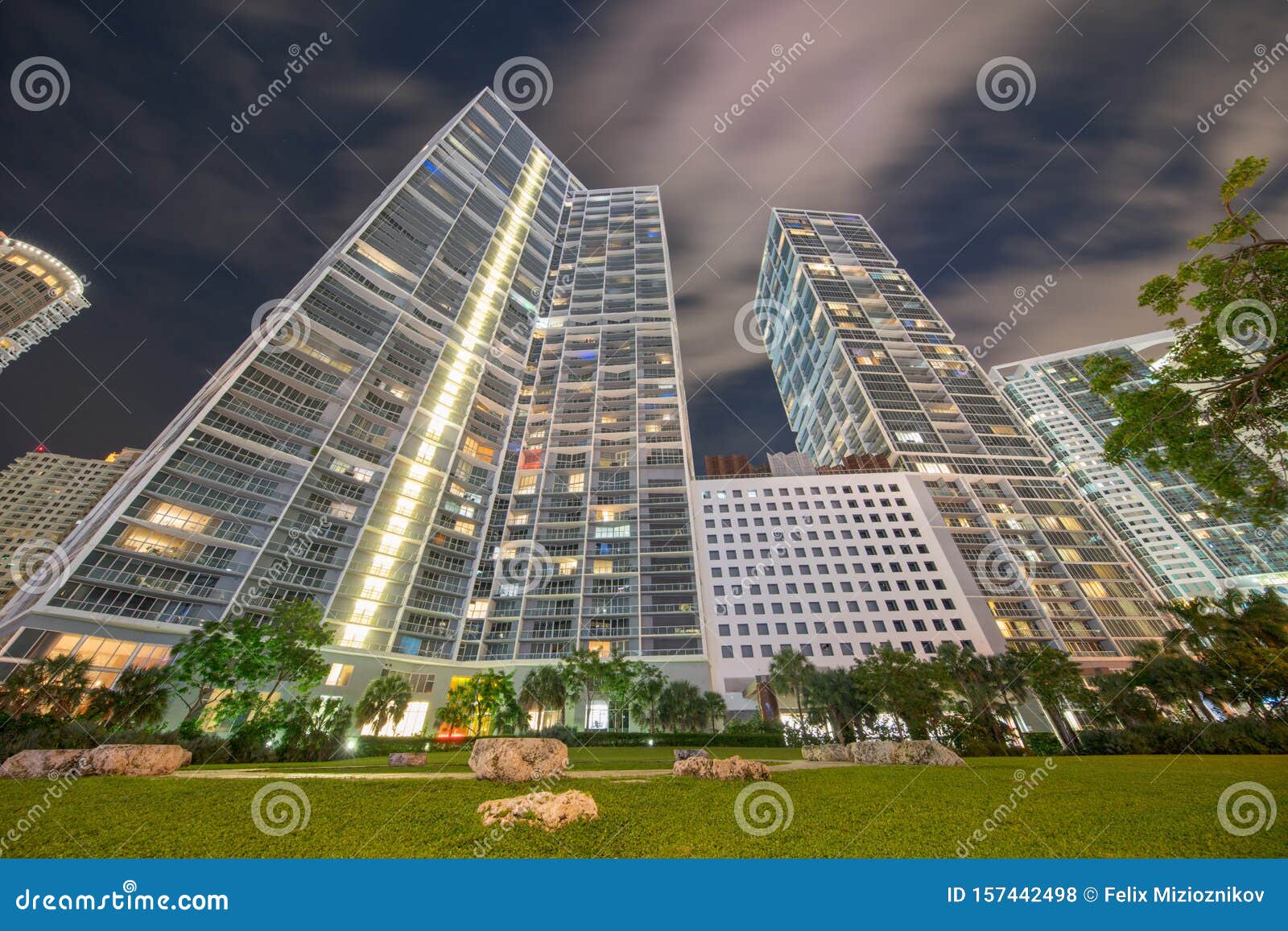 Highrise Buildings Downtown Miami Brickell USA Editorial Stock Photo ...