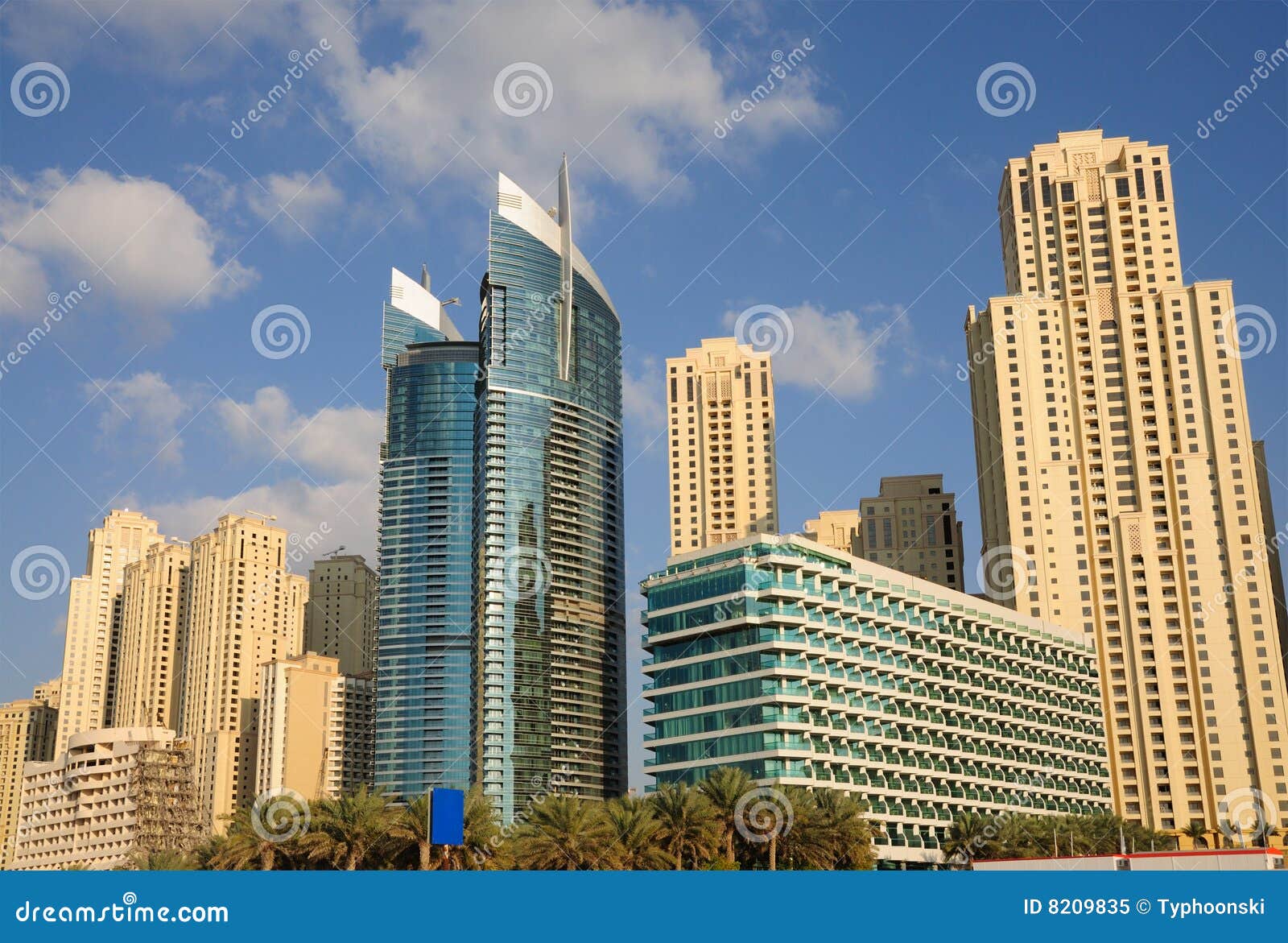 Highrise Buildings in Dubai Stock Image - Image of residential, city ...