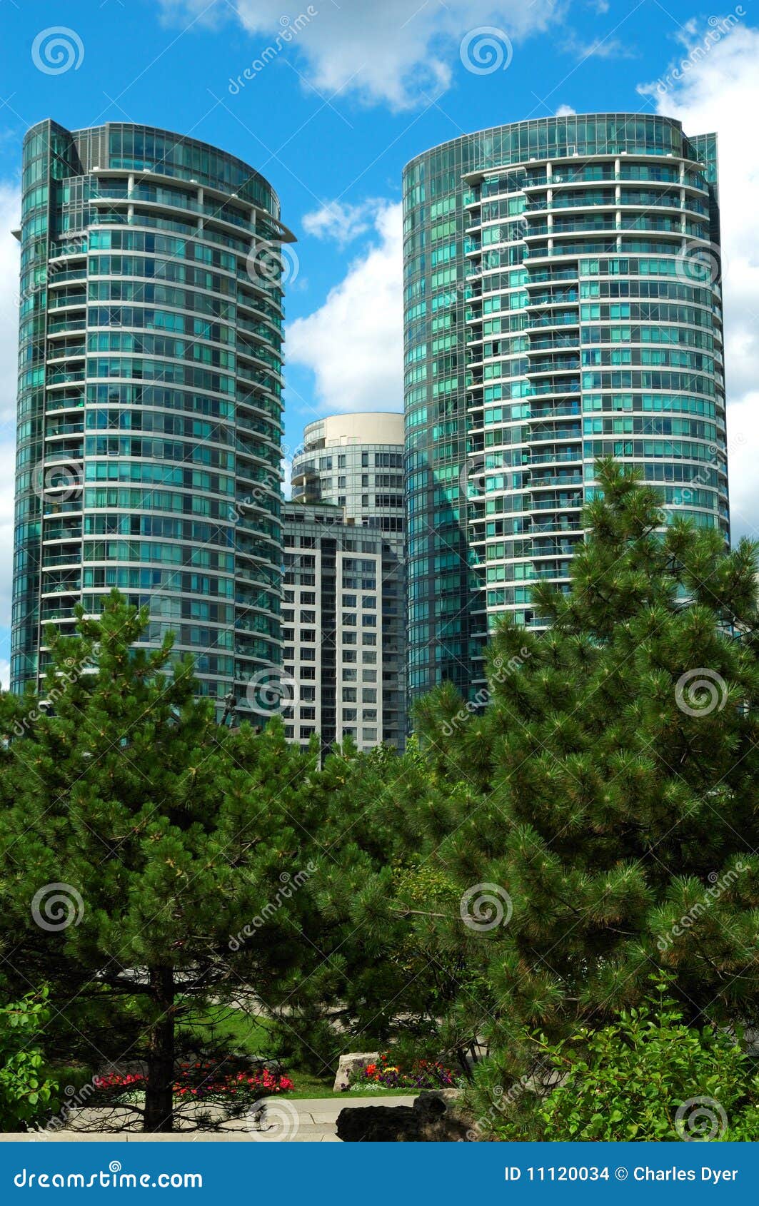 Highrise Condominiums stock photo. Image of glass, downtown - 11120034