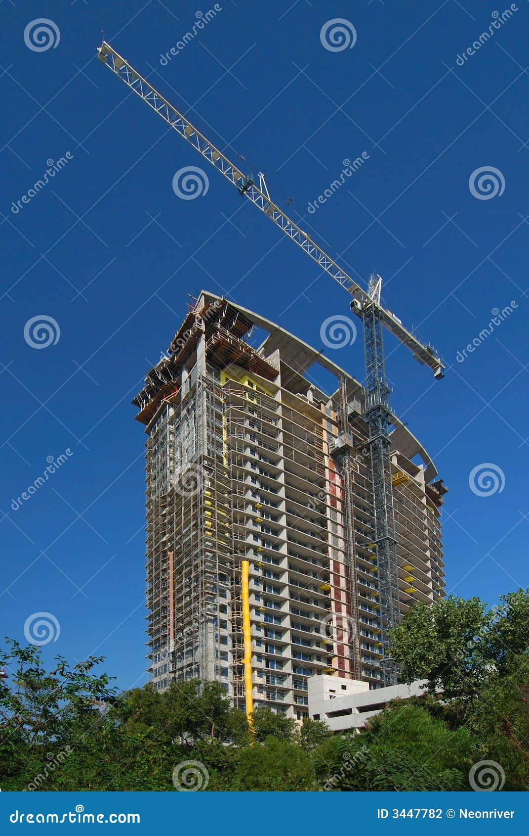 Highrise construction stock photo. Image of blue, construction - 3447782