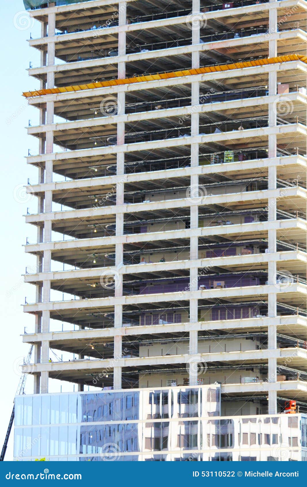 Highrise Construction stock photo. Image of park, concrete - 53110522