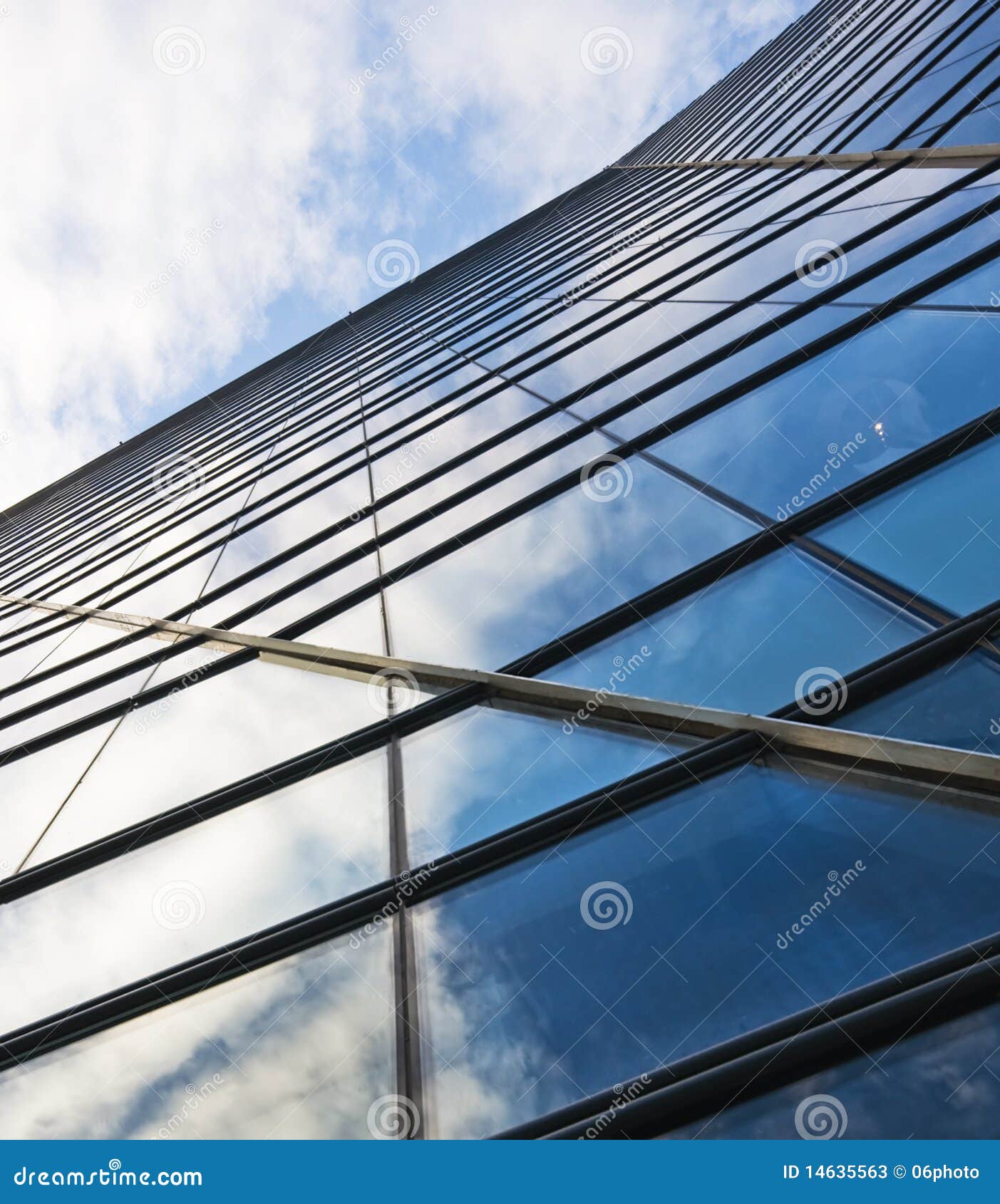 Highrise Glass Building with Sky and Cloud Stock Image - Image of ...
