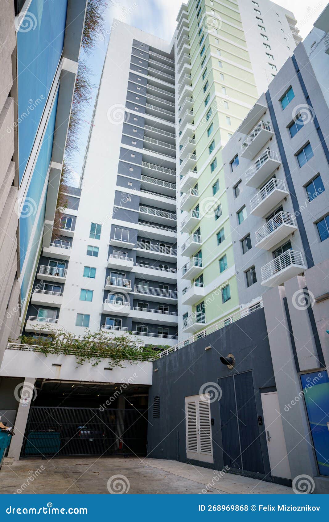 Highrise Towers in the City. Back Alley Loading Docks Stock Photo ...