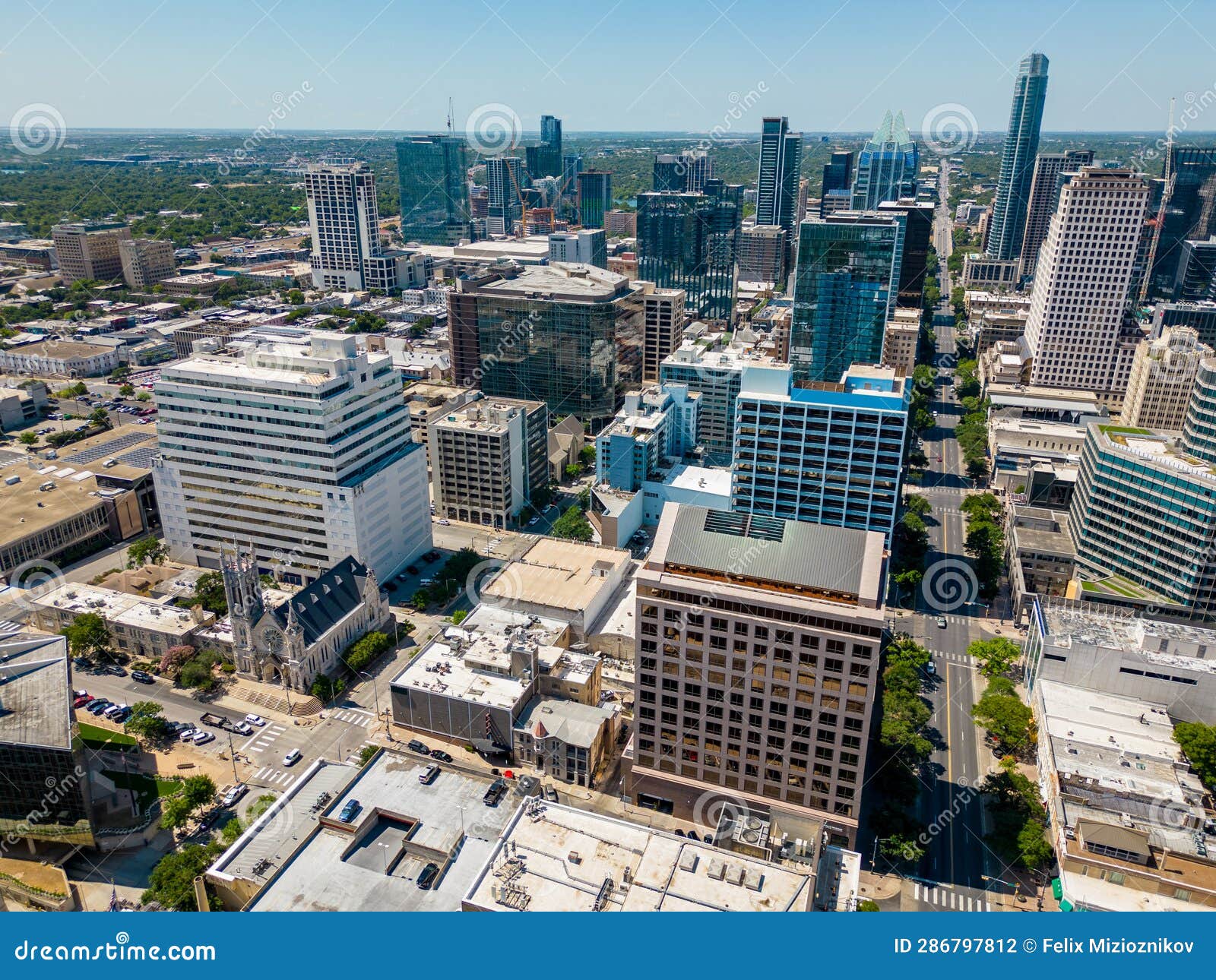 Highrise Towers of Downtown Austin Texas Stock Photo - Image of austin ...