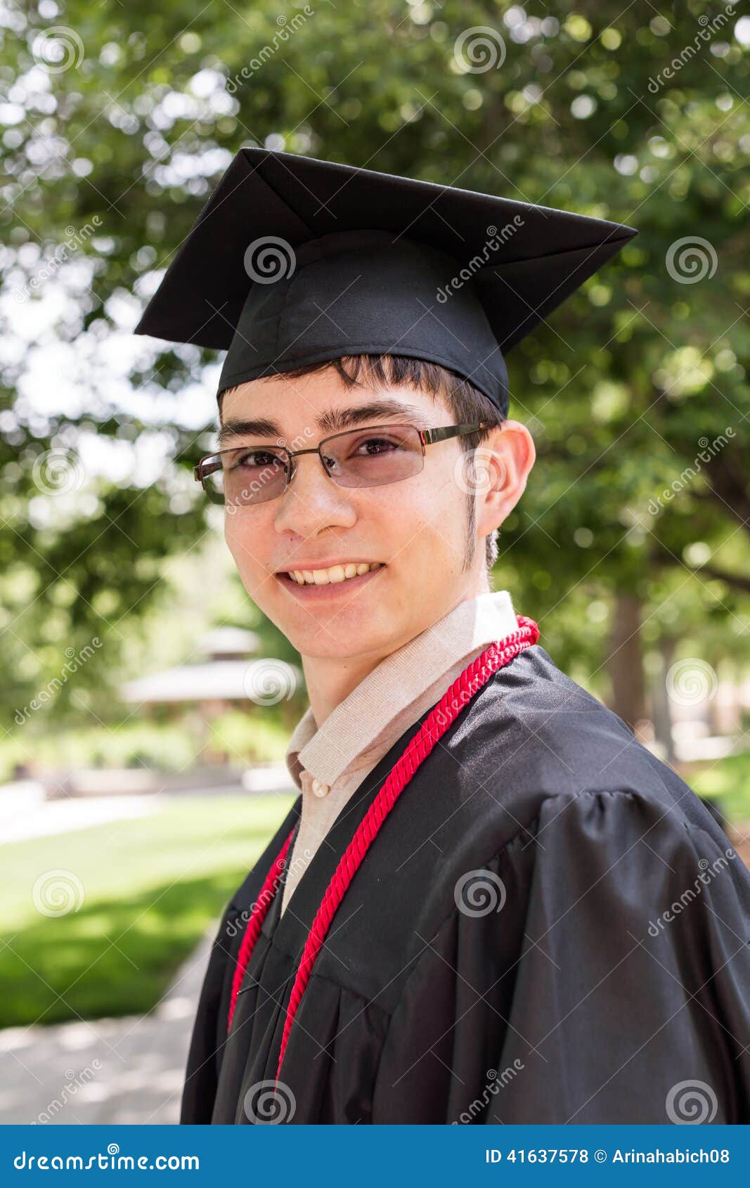 Highschool graduate stock photo. Image of school, black - 41637578