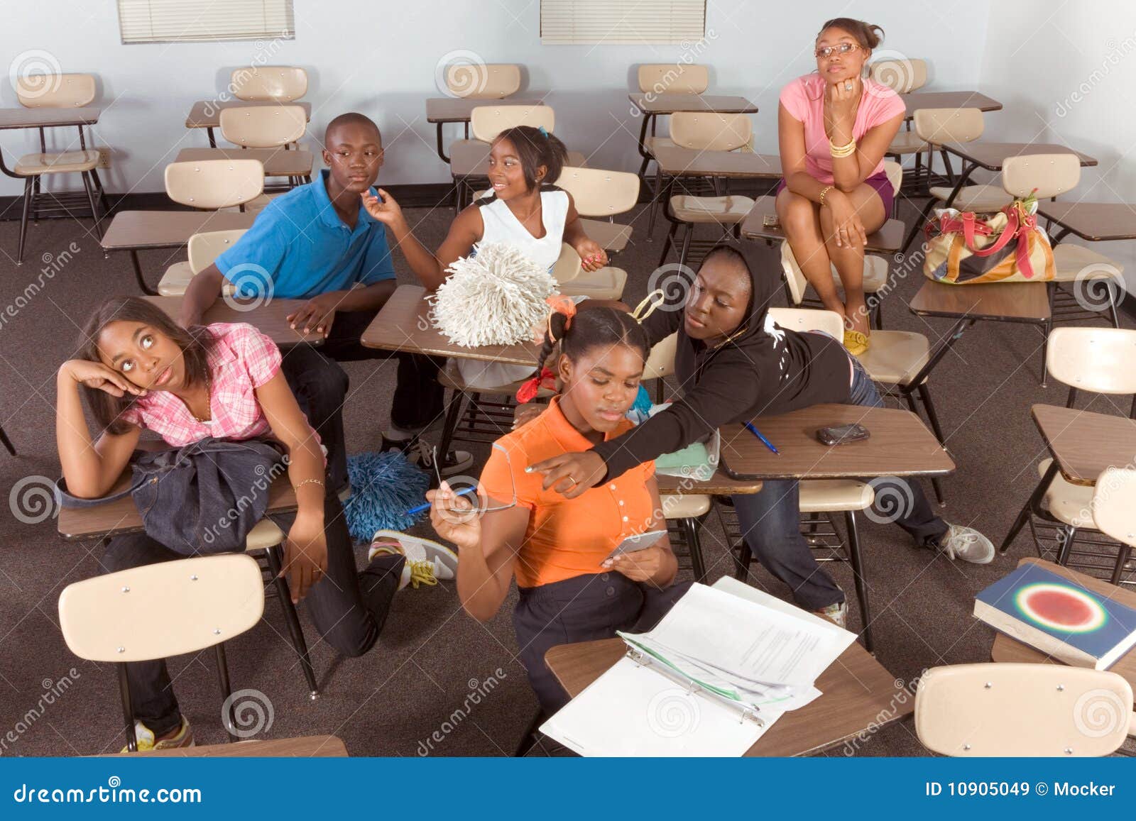 Highschool Students Messing in Class during Break Stock Image - Image ...