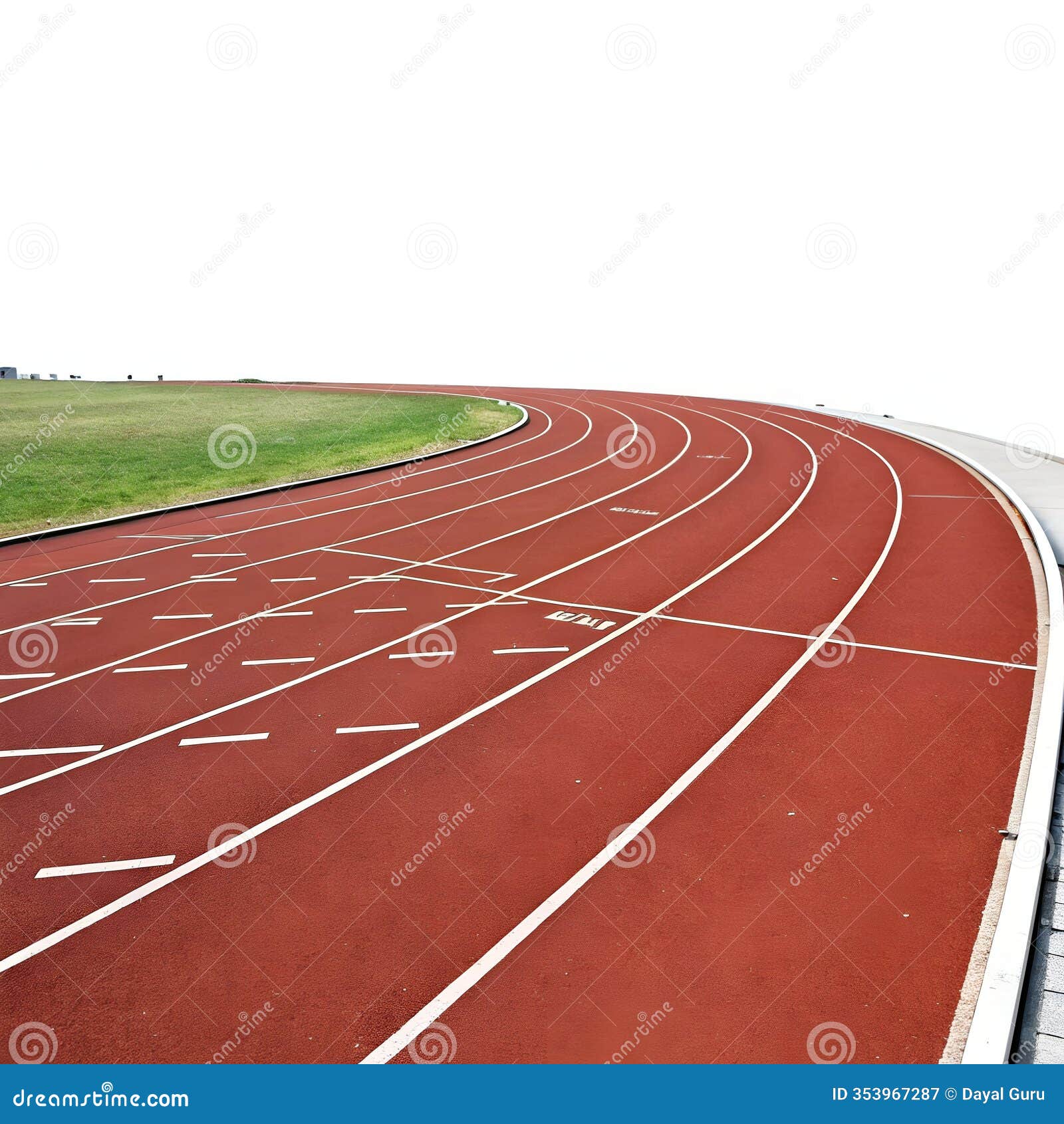 Highschool Track Isolated on White Background Stock Illustration ...