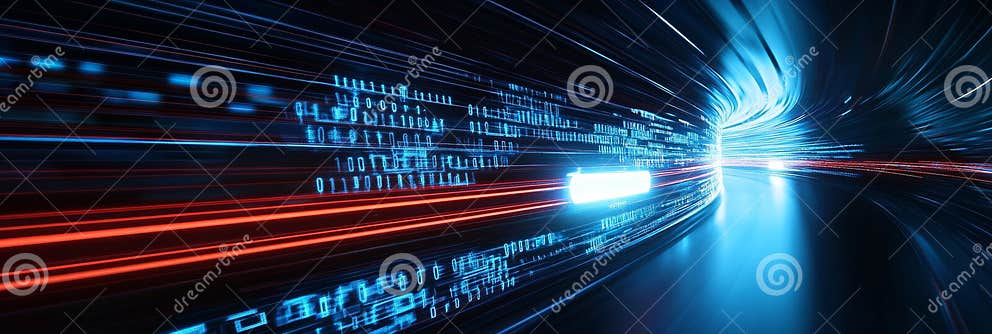 HighSpeed Data Processing with Glowing Lines Symbolizing Innovation ...