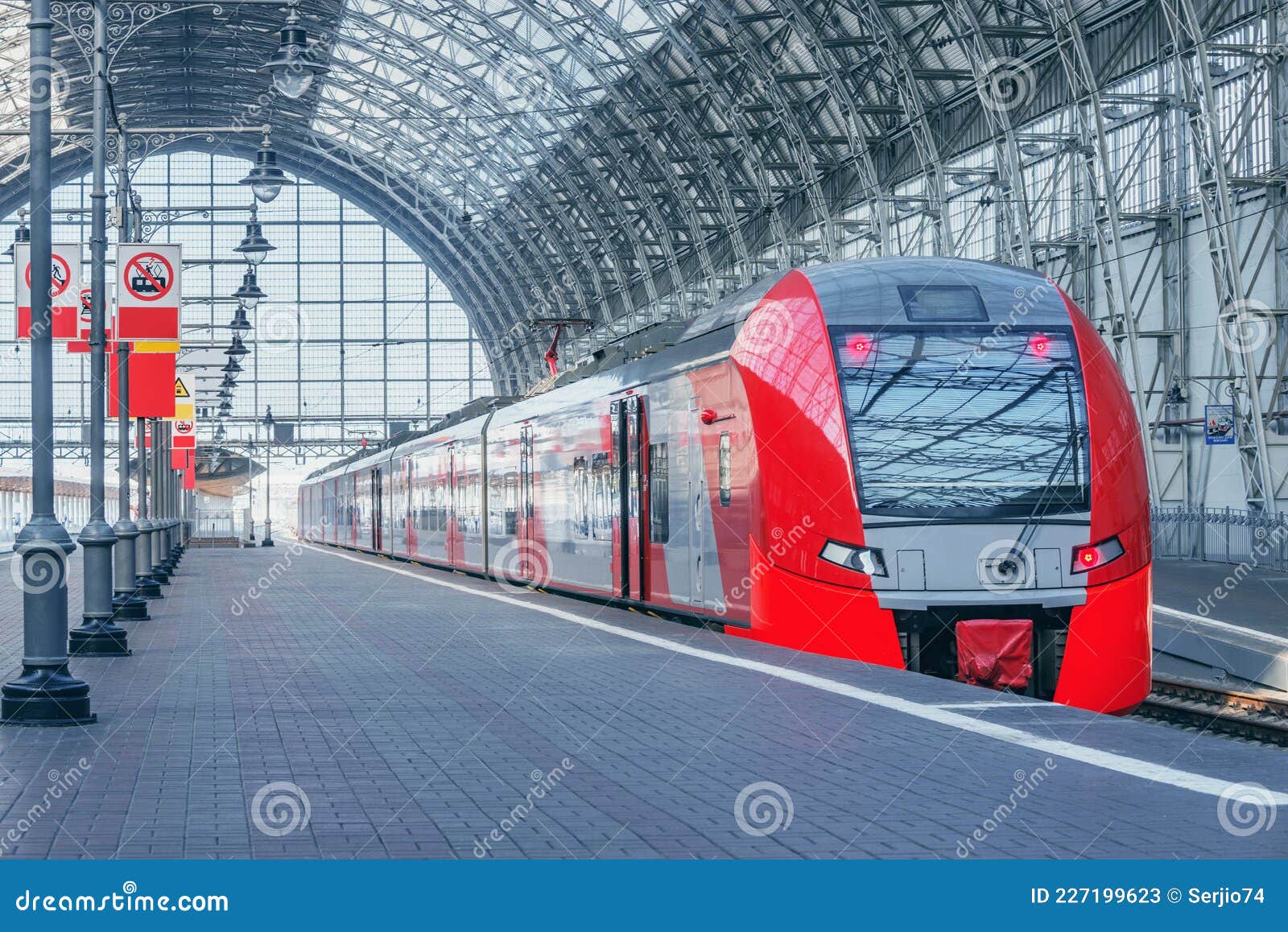 Highspeed Train Stands by the Platform Stock Image - Image of journey ...