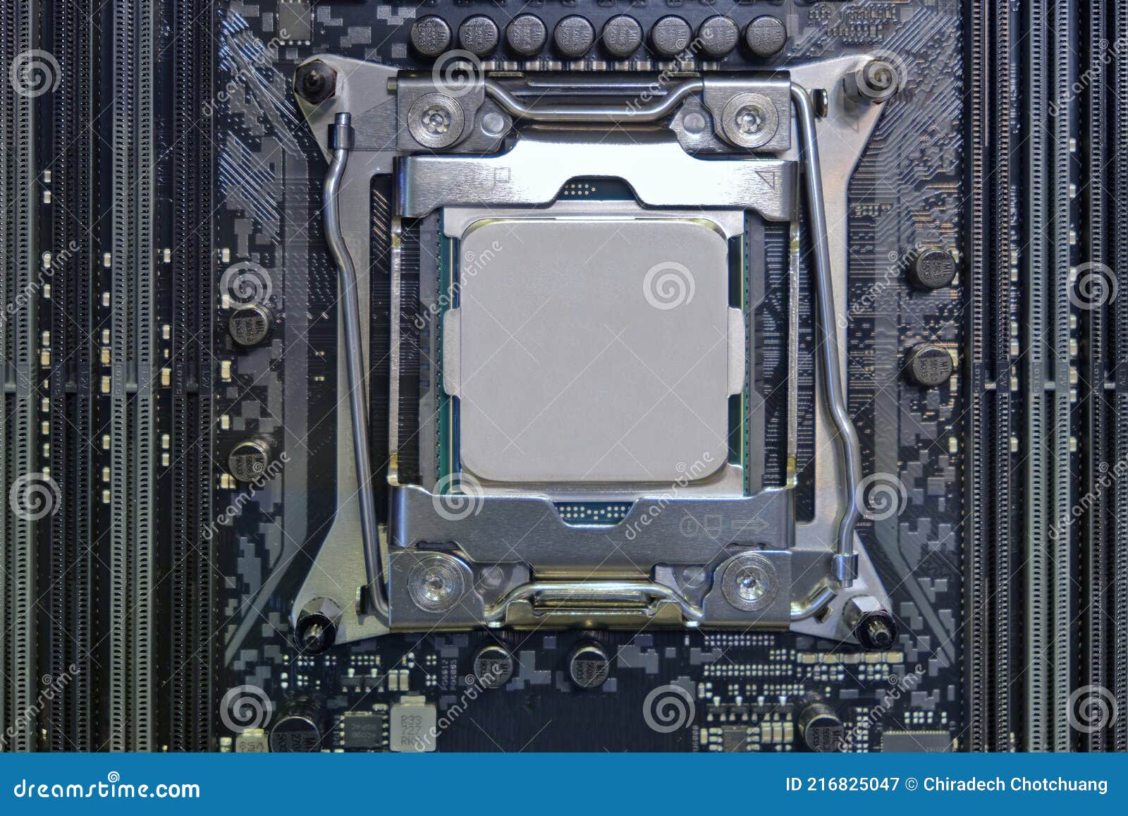 Hight Performance CPU Processor Installed on Cpu Socket on Motherboard ...