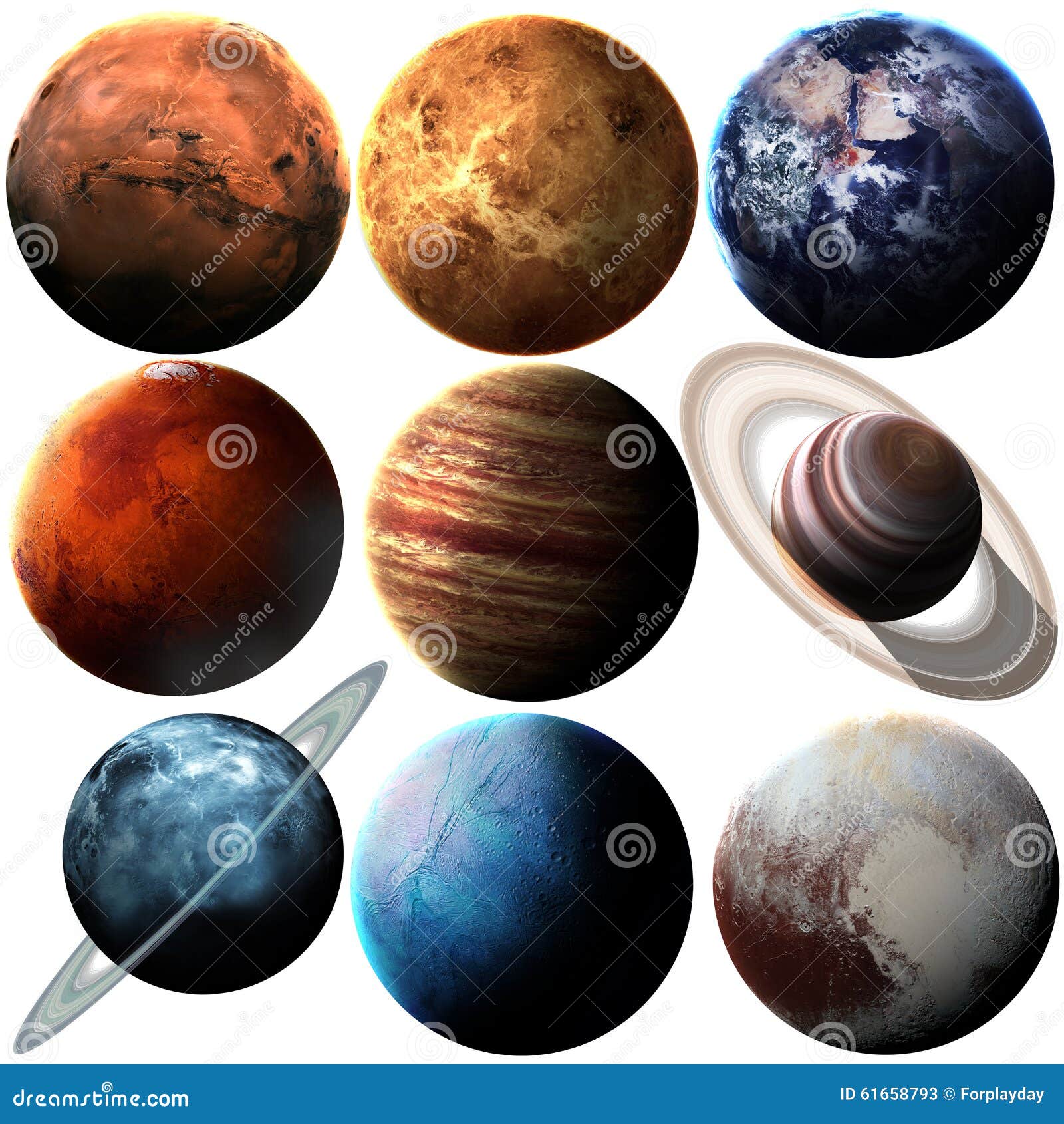 Hight Quality Isolated Solar System Planets Stock Illustration ...