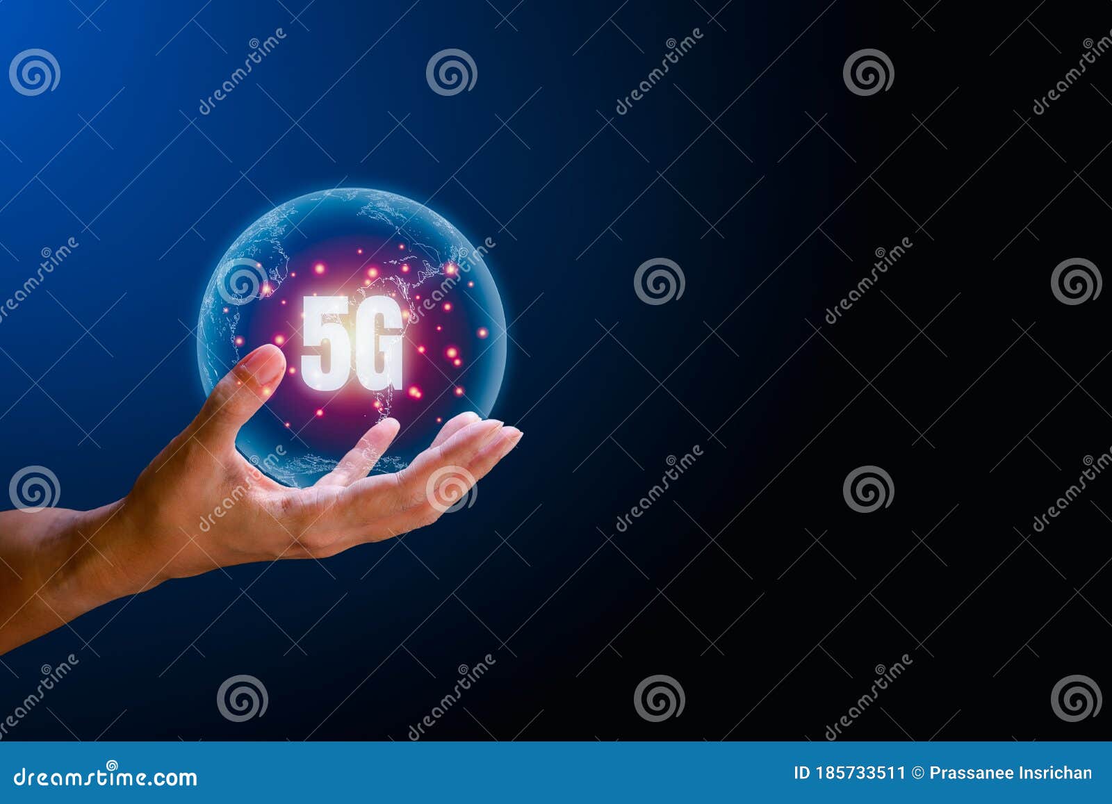 Hight Speed Internet Concept. Human Hand Holding Transparency of the ...