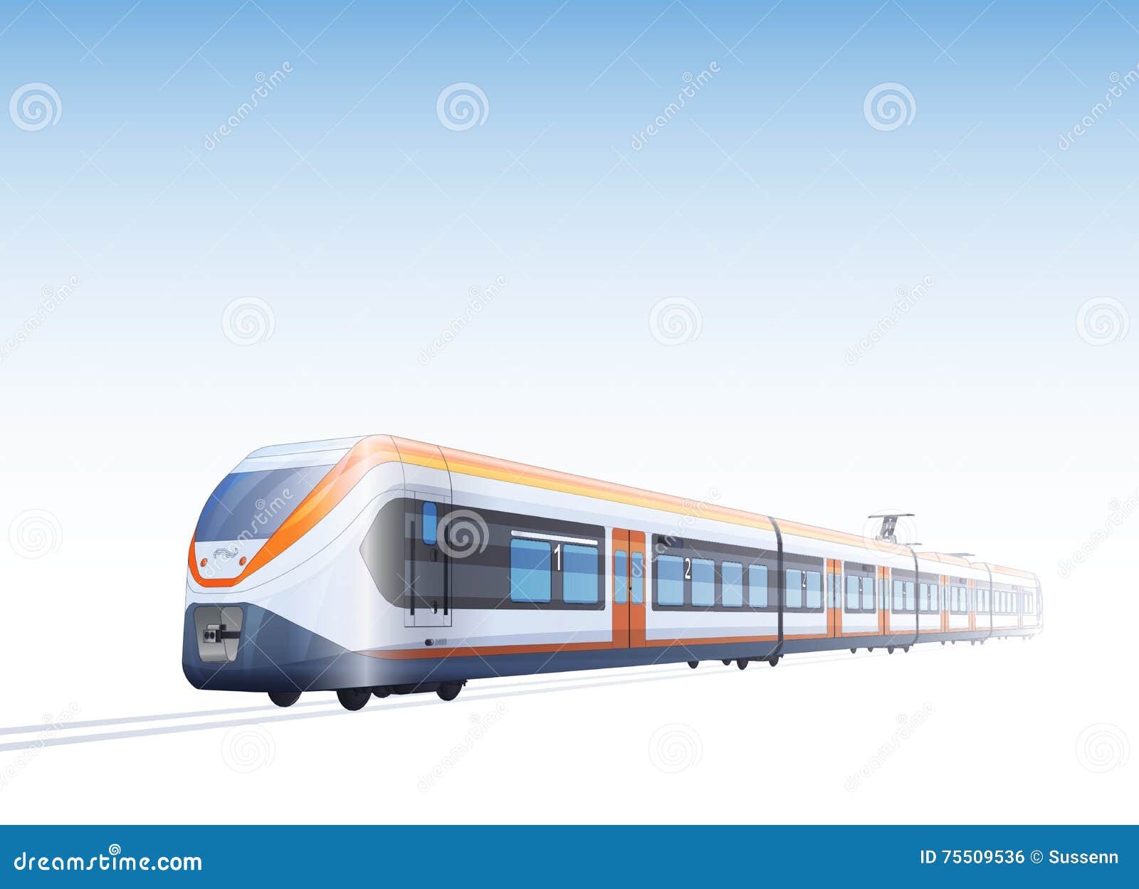 Hight Speed Train stock vector. Illustration of steel - 75509536