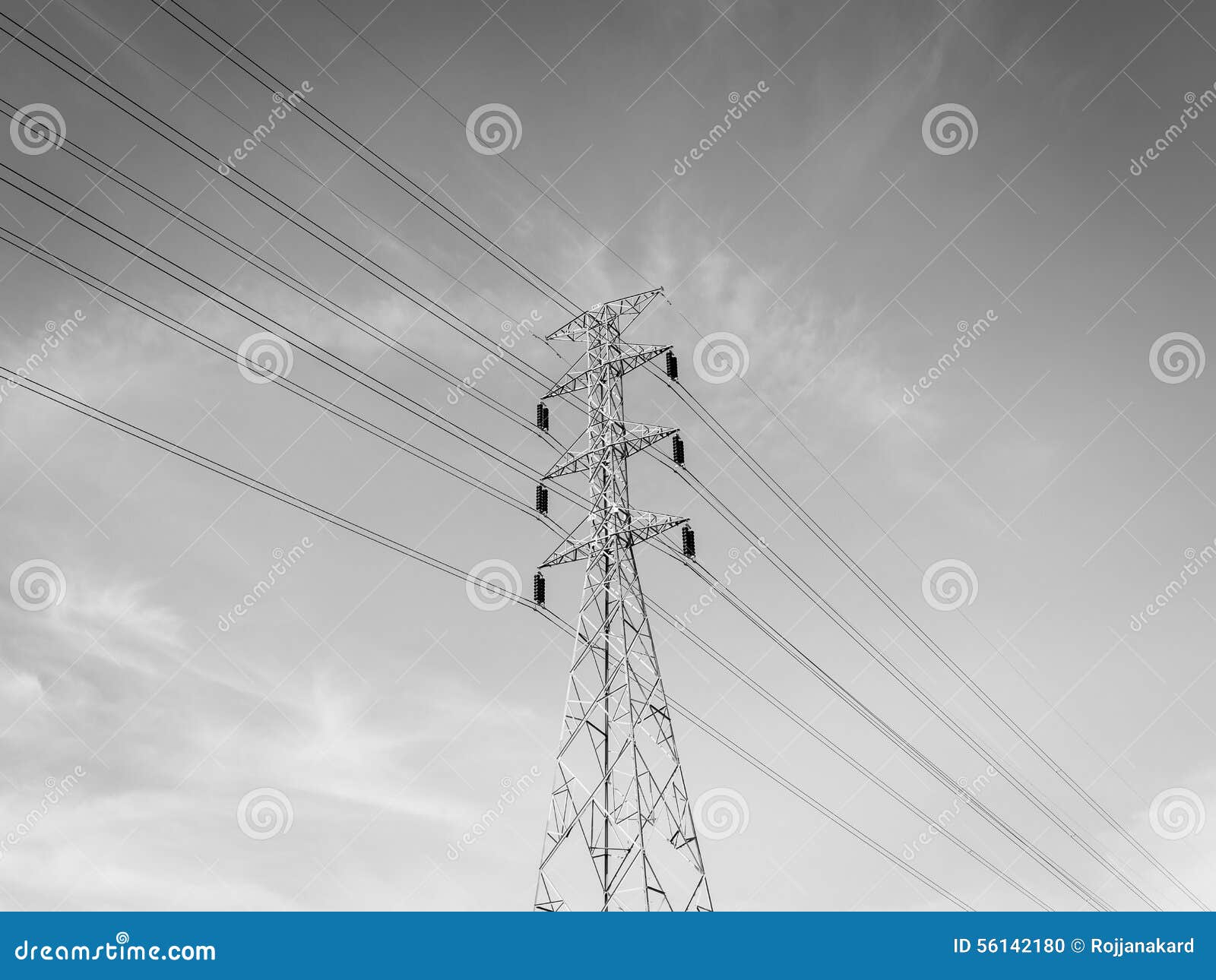 Hight voltage powerline stock photo. Image of industry - 56142180
