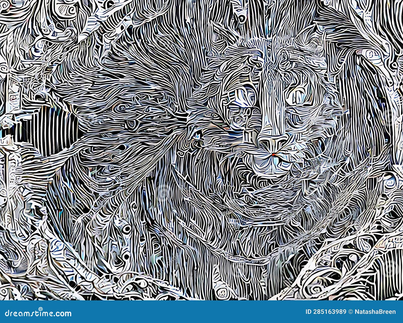 Hightech Boards Chips Matrix Drawing Duotone Color. Stock Illustration ...