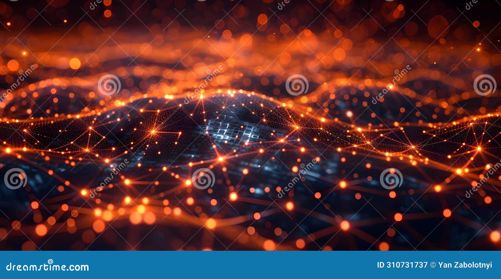 Hightech Digital Network of Glowing Fiber Optic Connections and Quantum ...