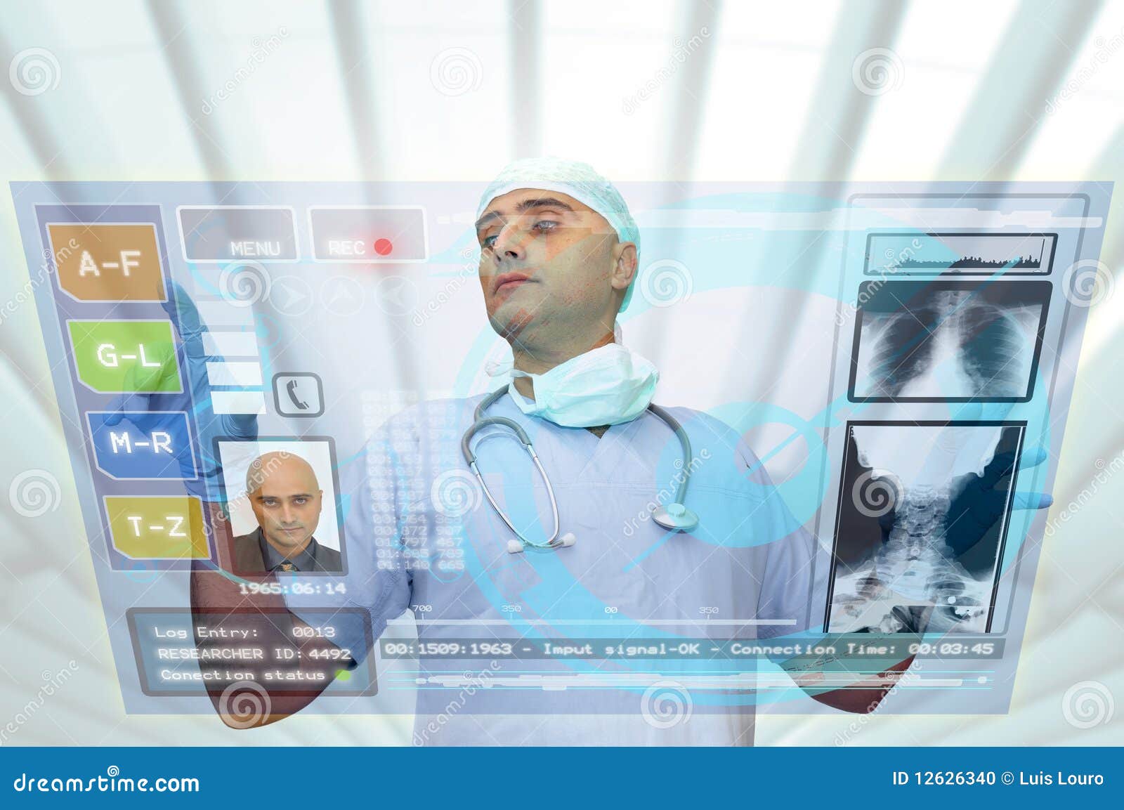 Hightech doctor stock photo. Image of face, health, people - 12626340