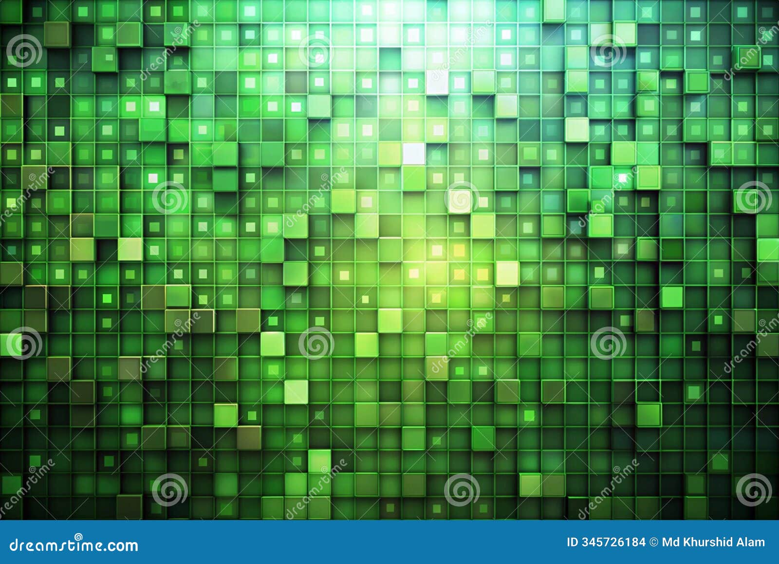 Hightech Green Digital Abstract Pixel Grid Design for Futuristic Themes ...