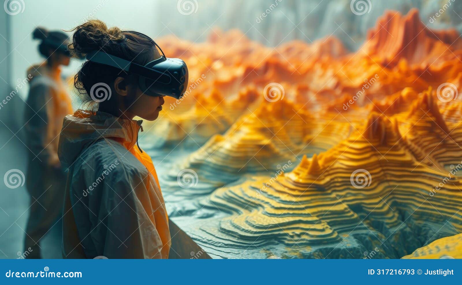 In a Hightech Laboratory a Team of Scientists is Shown Wearing VR ...