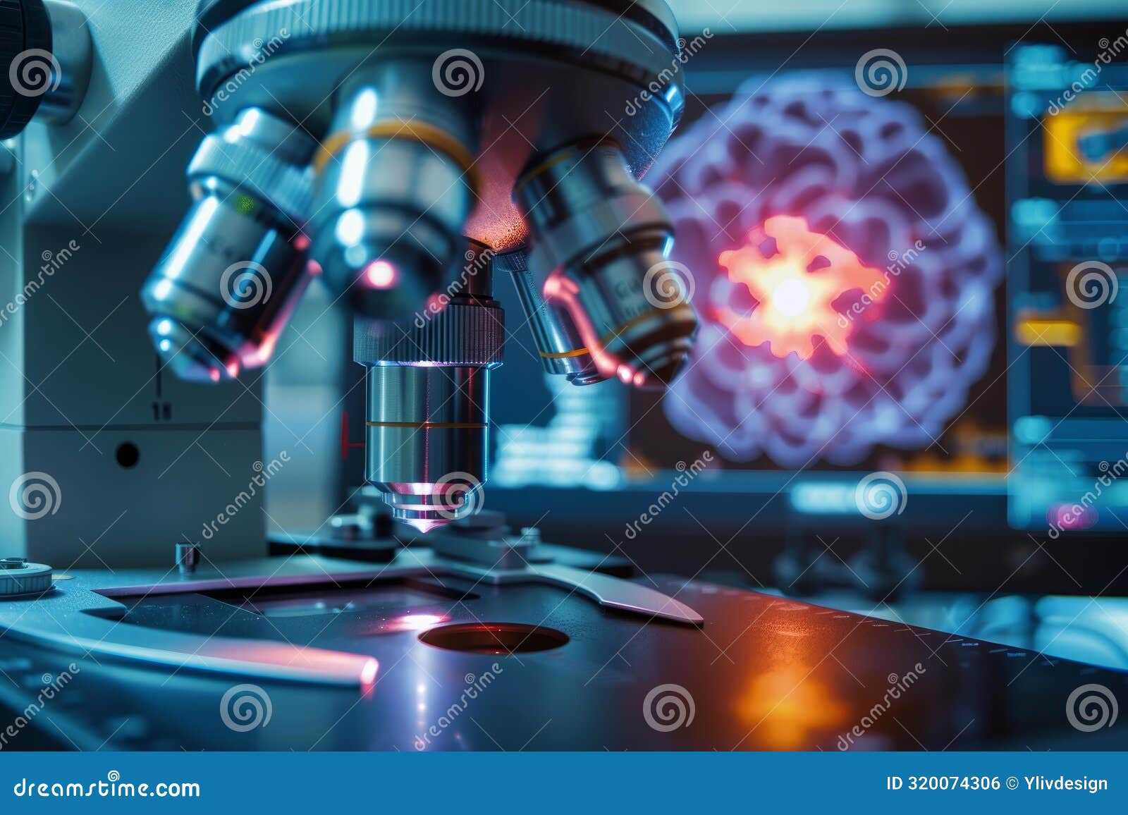 Hightech Microscope in Neuroscience Research Stock Photo - Image of ...