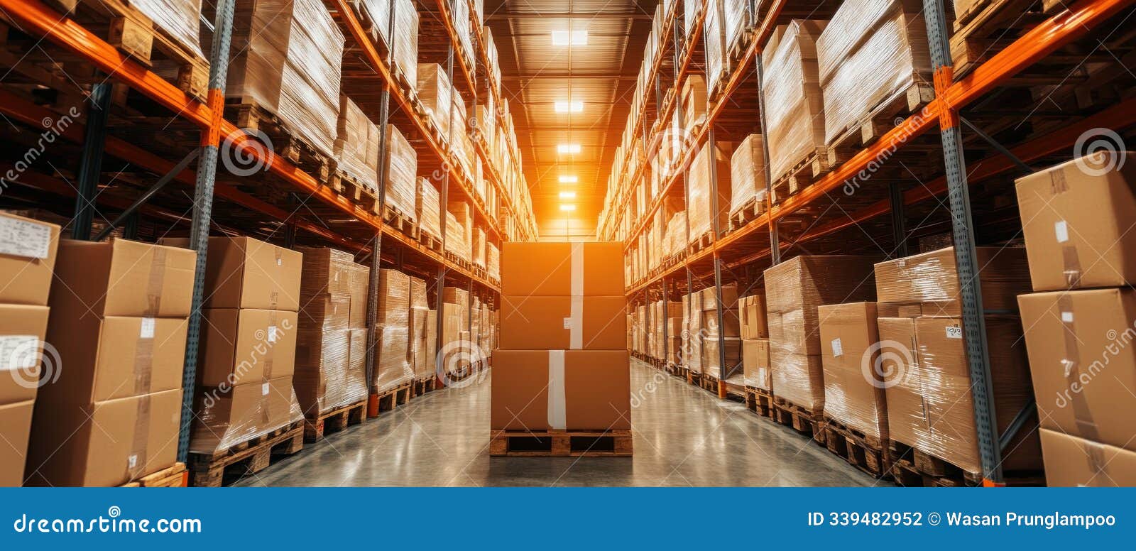 Hightech Warehouse with Digital Inventory Screens, Barcode Scanners ...