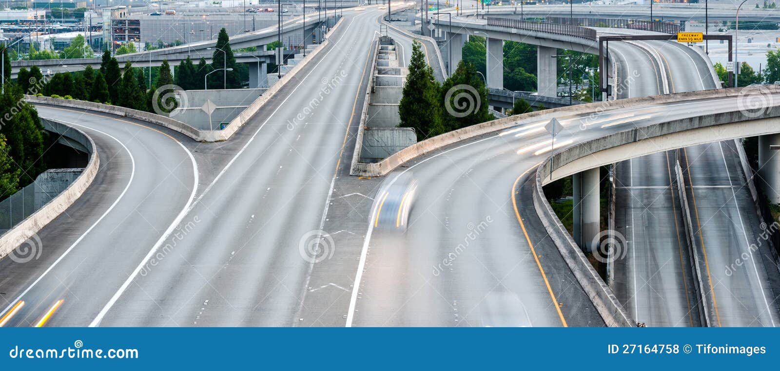 Highway stock photo. Image of lanes, concrete, crossover - 27164758