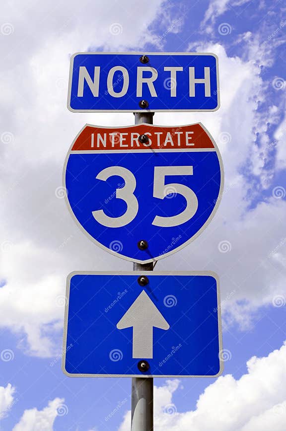 Highway 35 Road Sign stock photo. Image of direction, state - 5580028