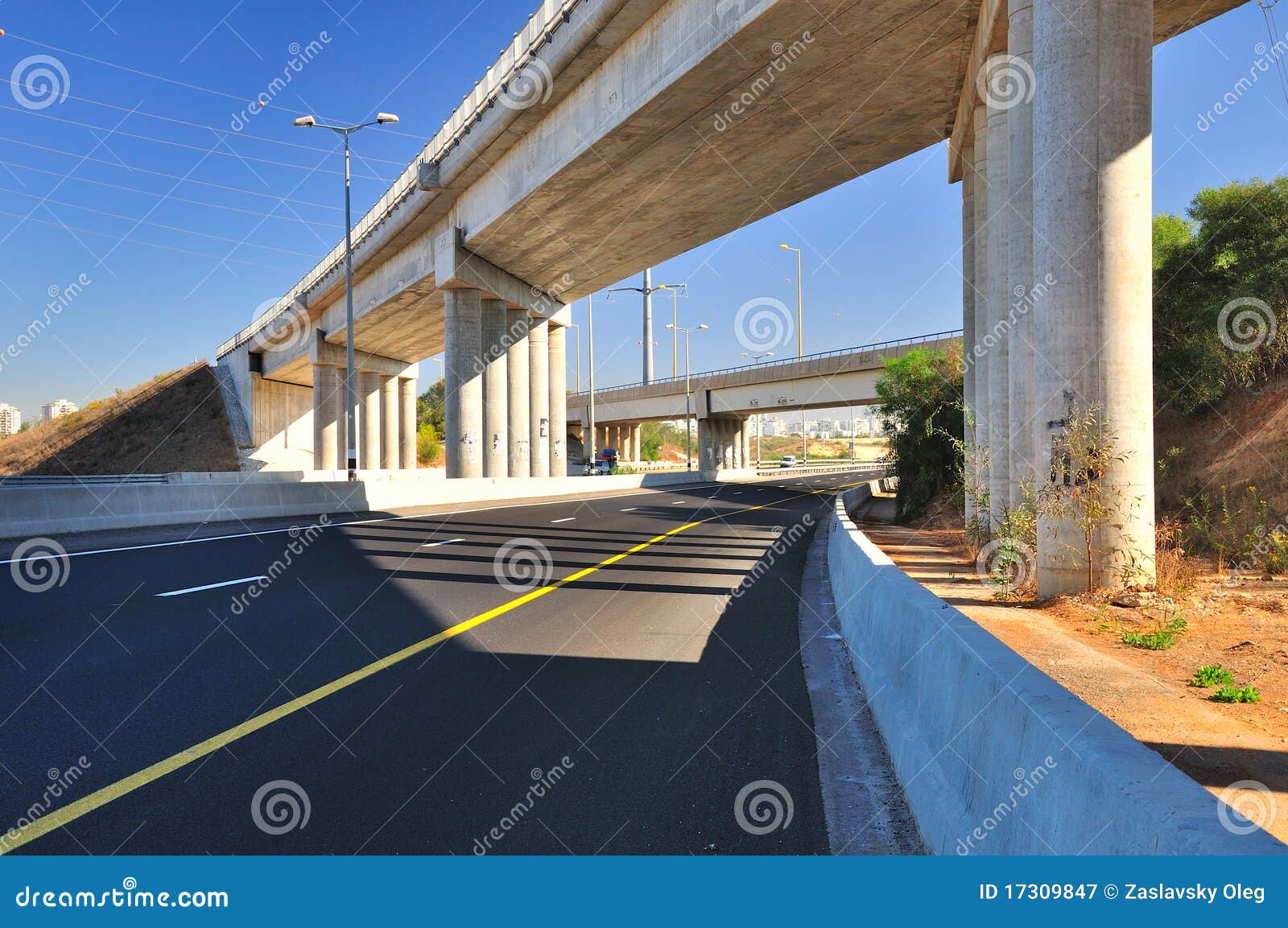 Highway 4. Israel. stock image. Image of concrete, traffic - 17309847