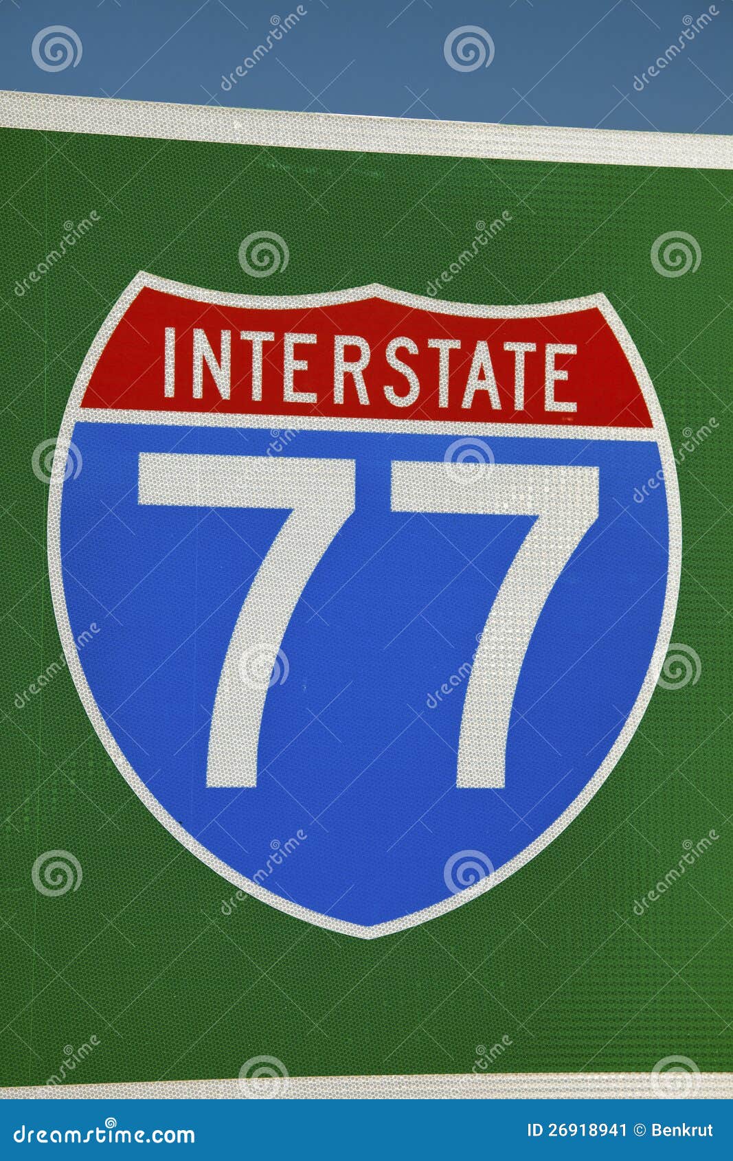 Highway 77 stock image. Image of road, sign, blue, business - 26918941