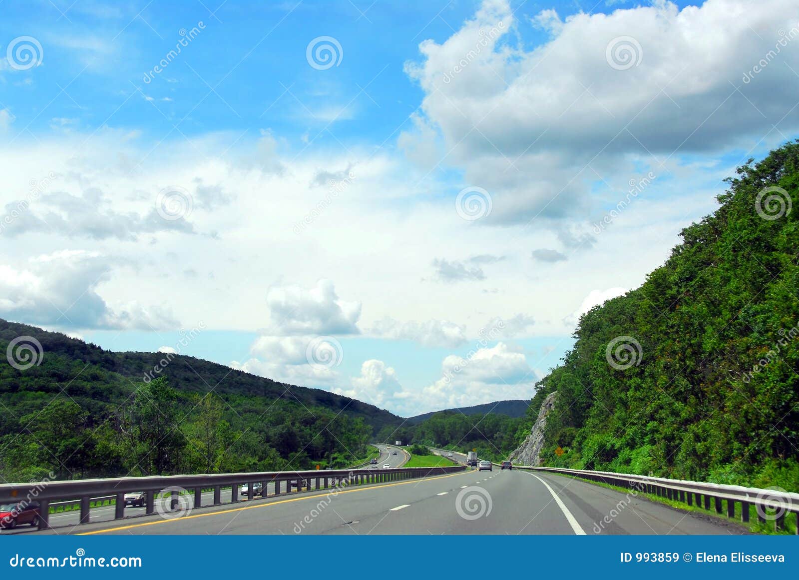 Highway stock image. Image of hill, cloud, rolling, clouds - 993859