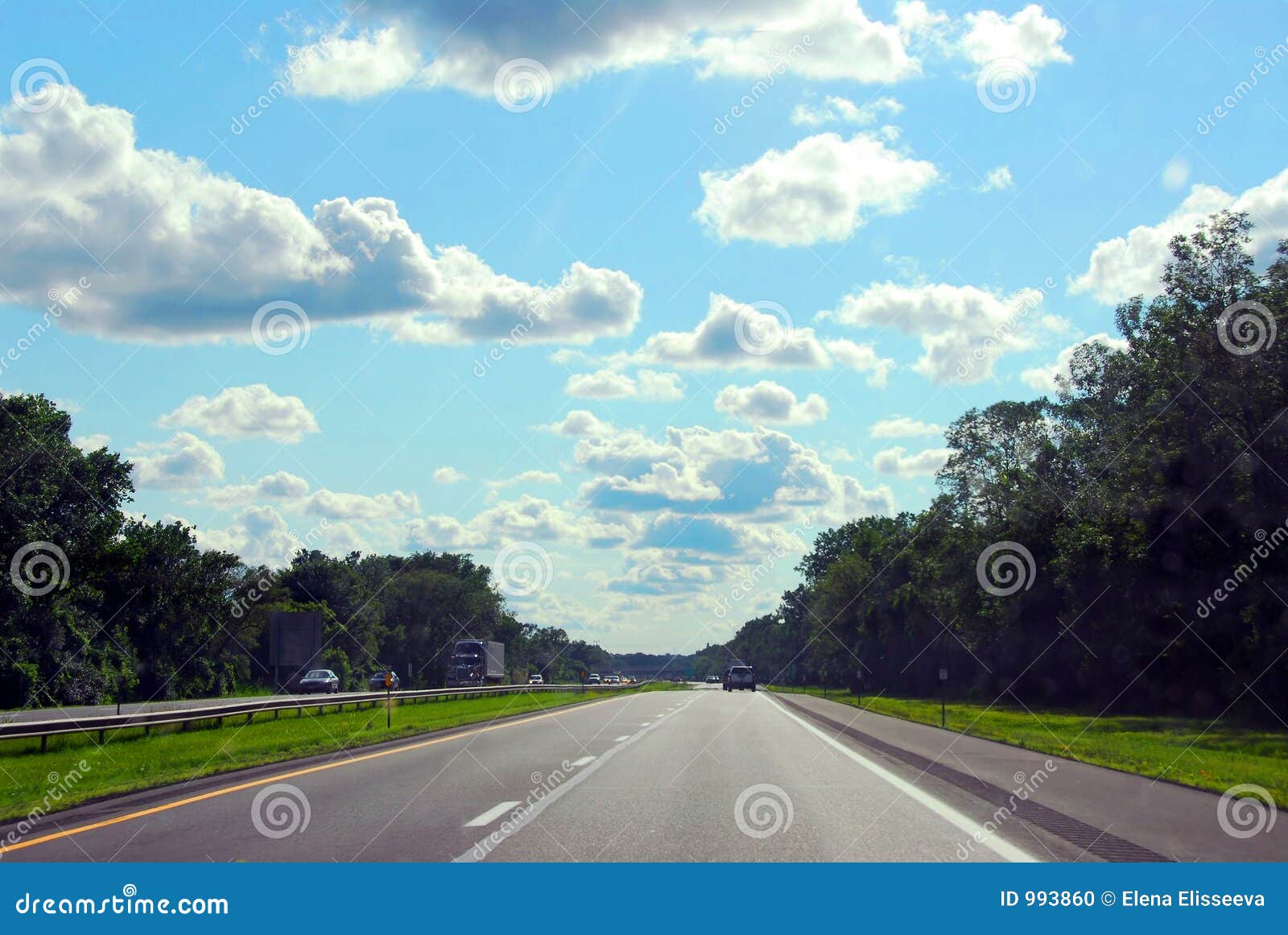 Highway stock photo. Image of auto, nature, traveling, cloudy - 993860