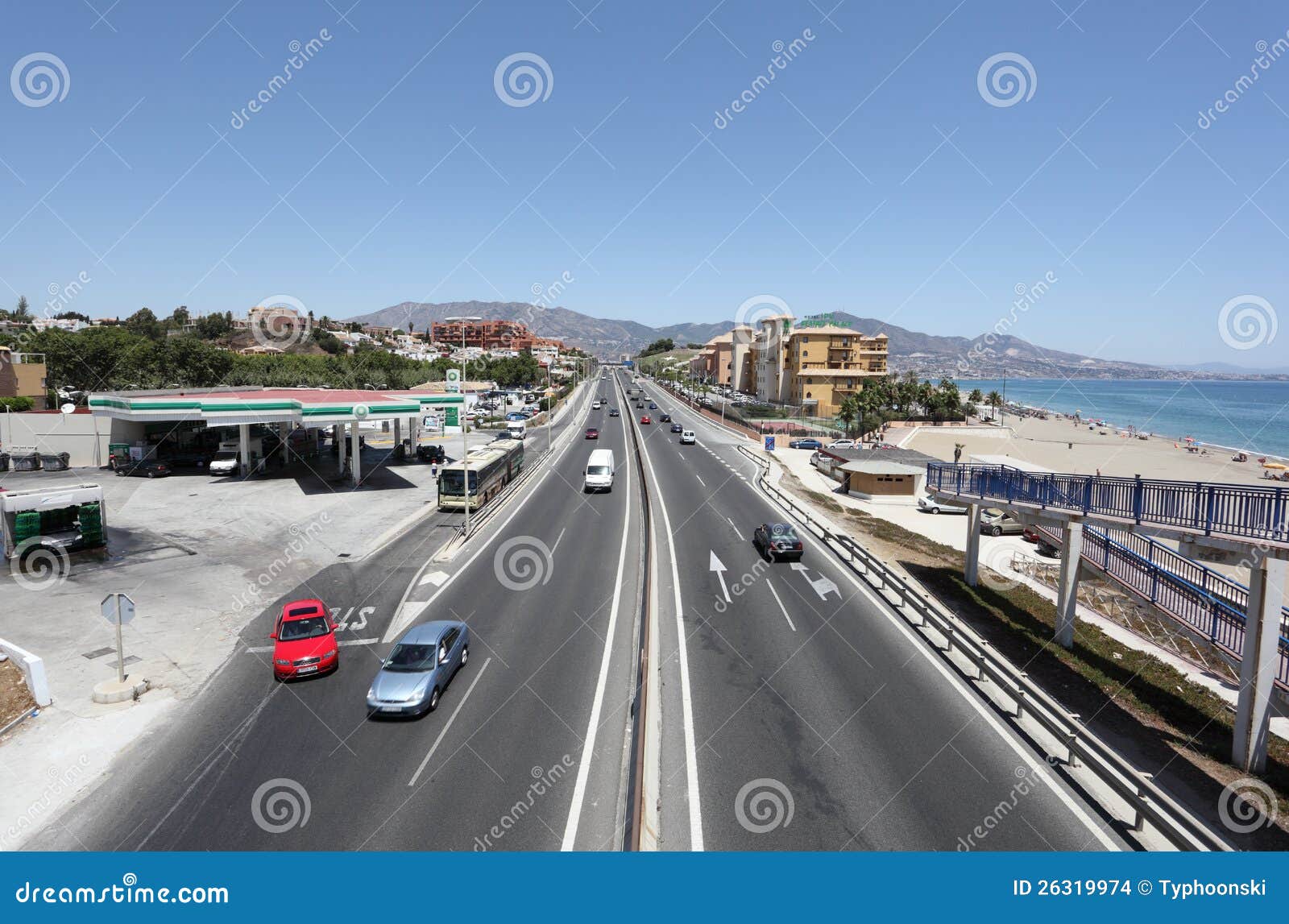 Highway A7 in Fuengirola, Spain Editorial Stock Image - Image of ...