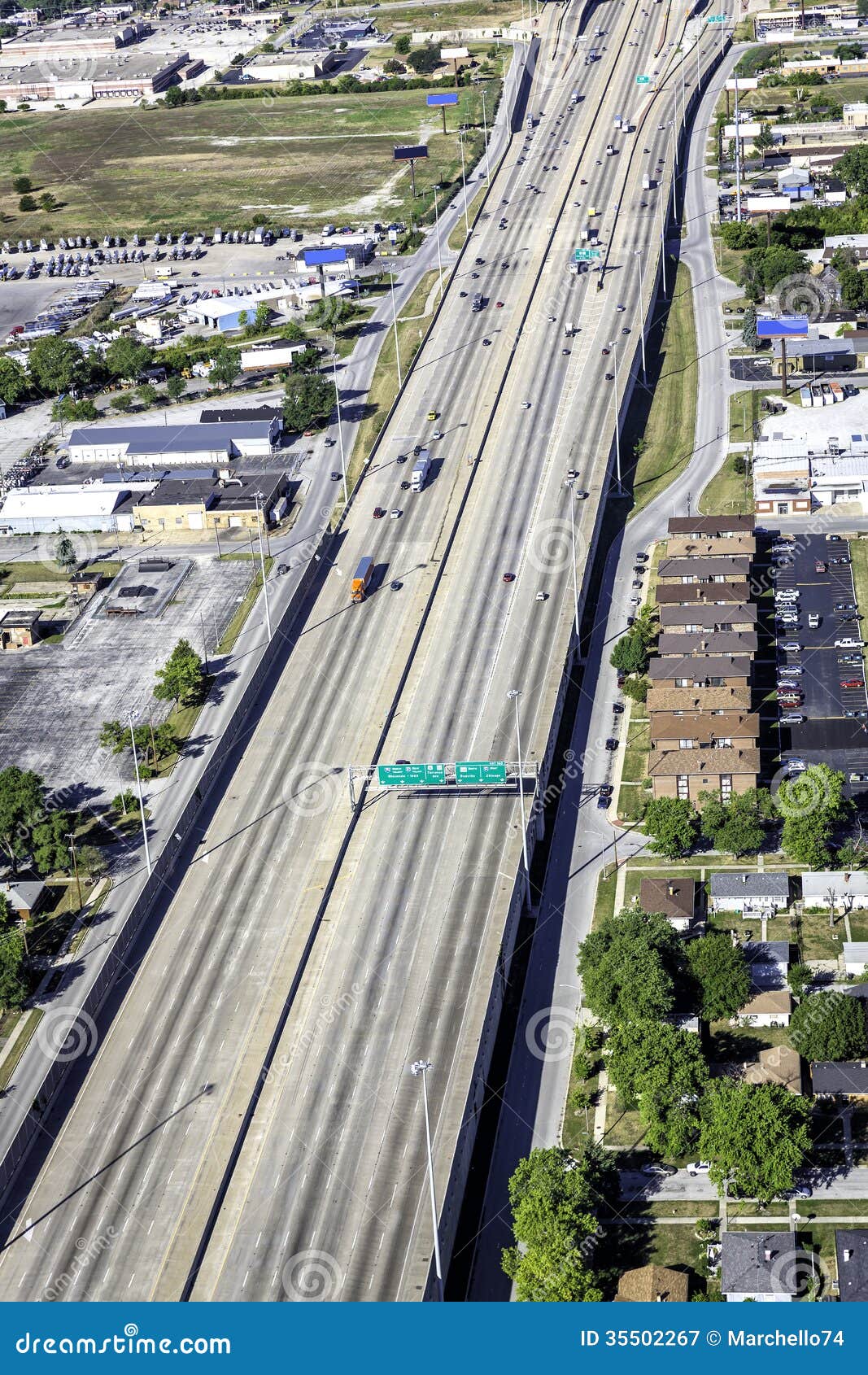 Highway Aerial View Royalty Free Stock Photography - Image: 35502267