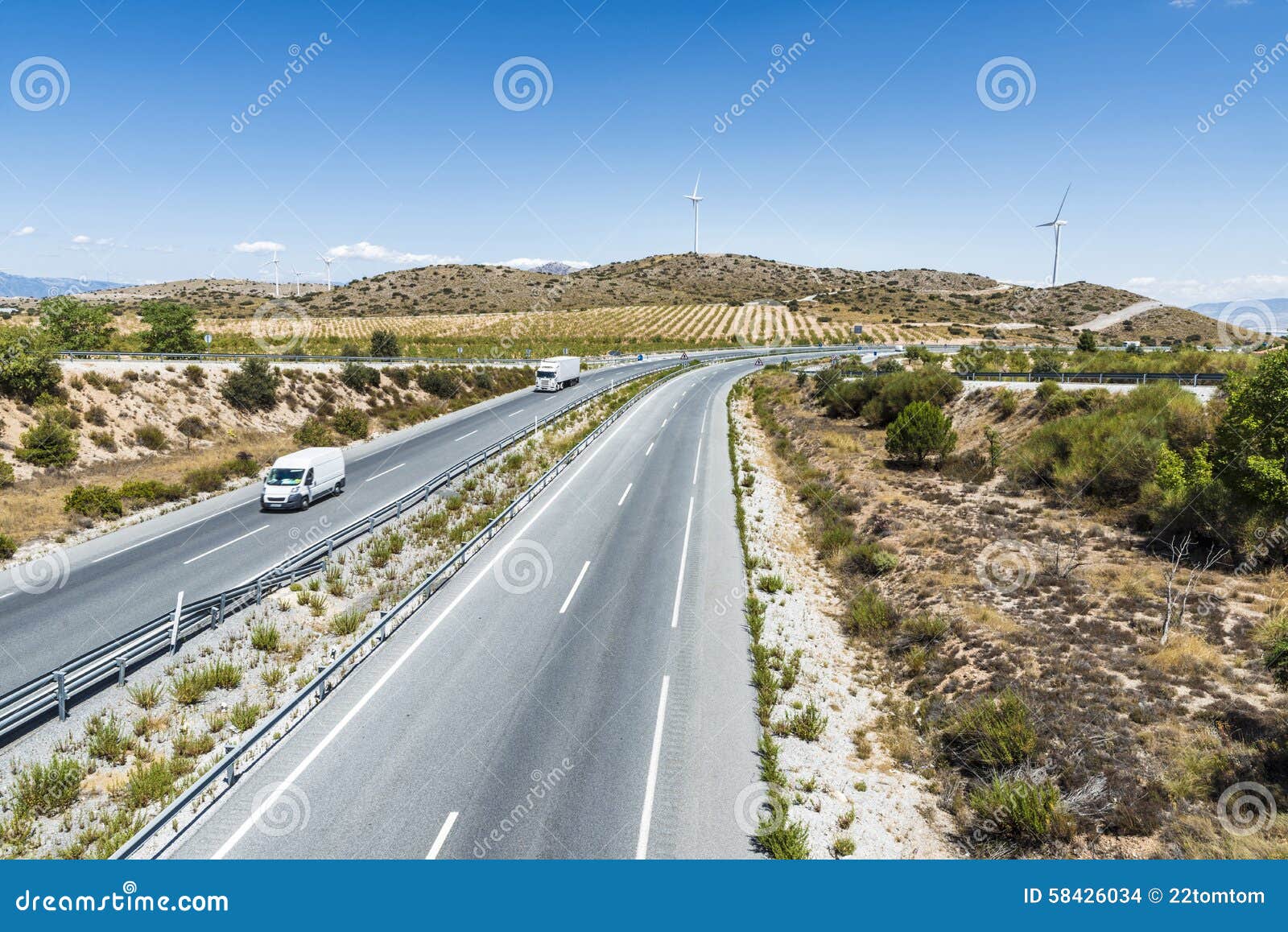 Highway through Andalusia, Spain Stock Photo - Image of mountain ...