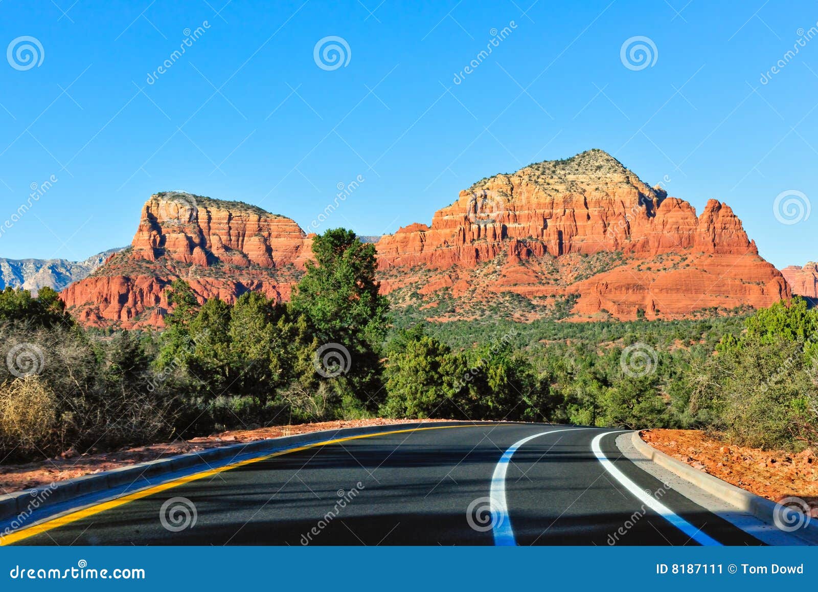 Highway through Arizona Desert Stock Image - Image of outdoor ...