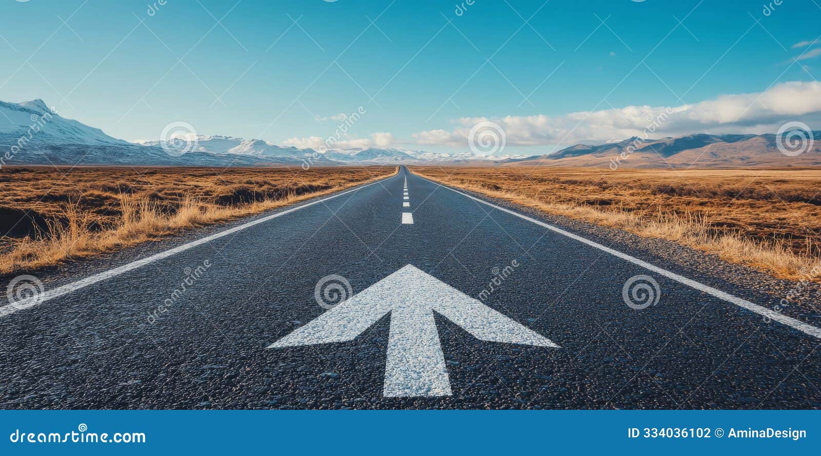 Highway Arrow Direction an Iconic Symbol of a Continuing Journey and ...