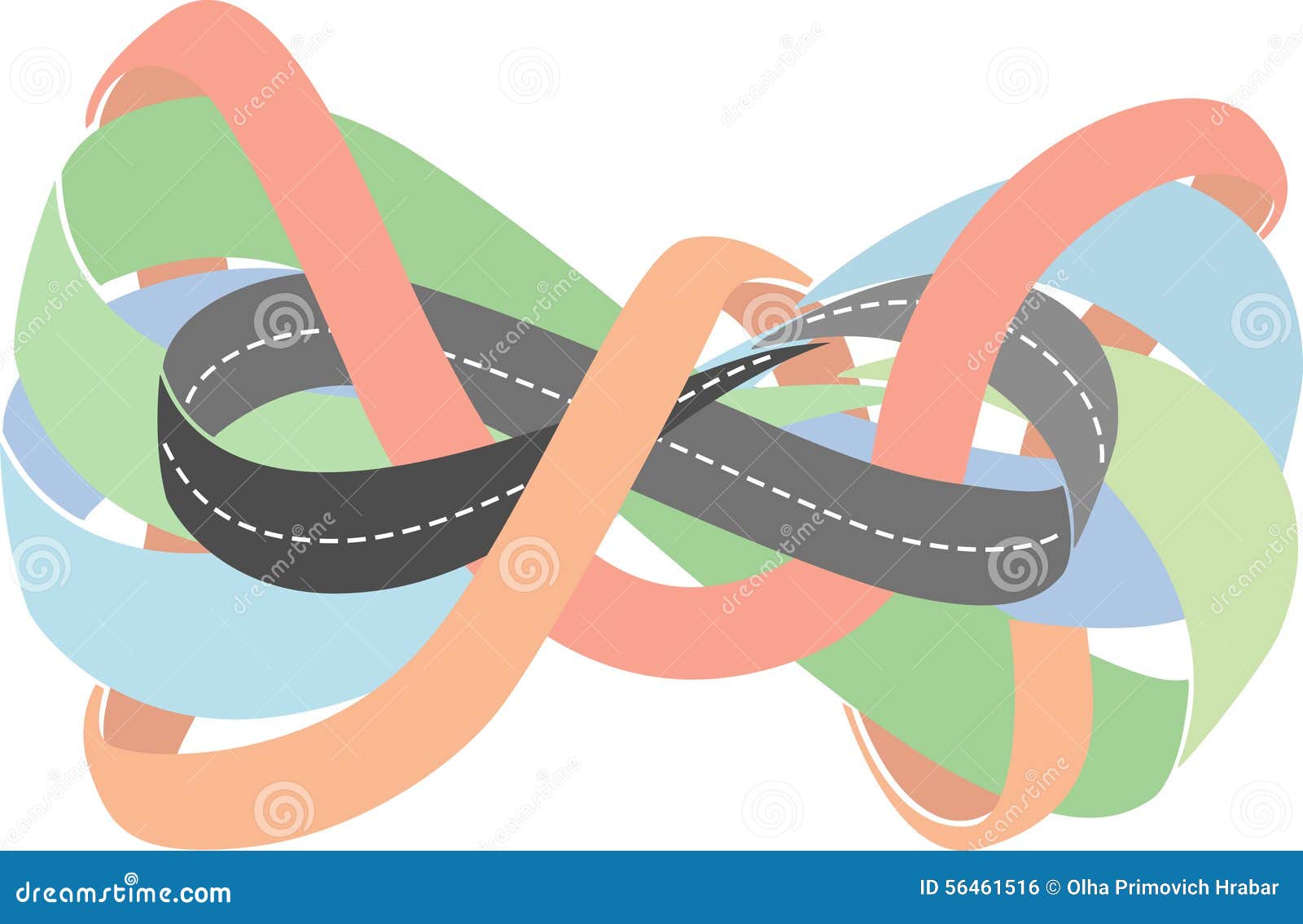 Moebius Strip Rainbow Colored Moebius Band Vector Illustration ...
